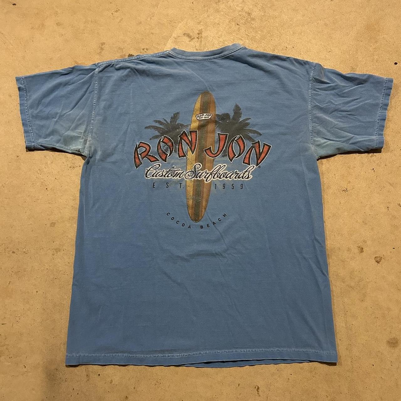 ron jon tee fits as a mens L comes as... - Depop