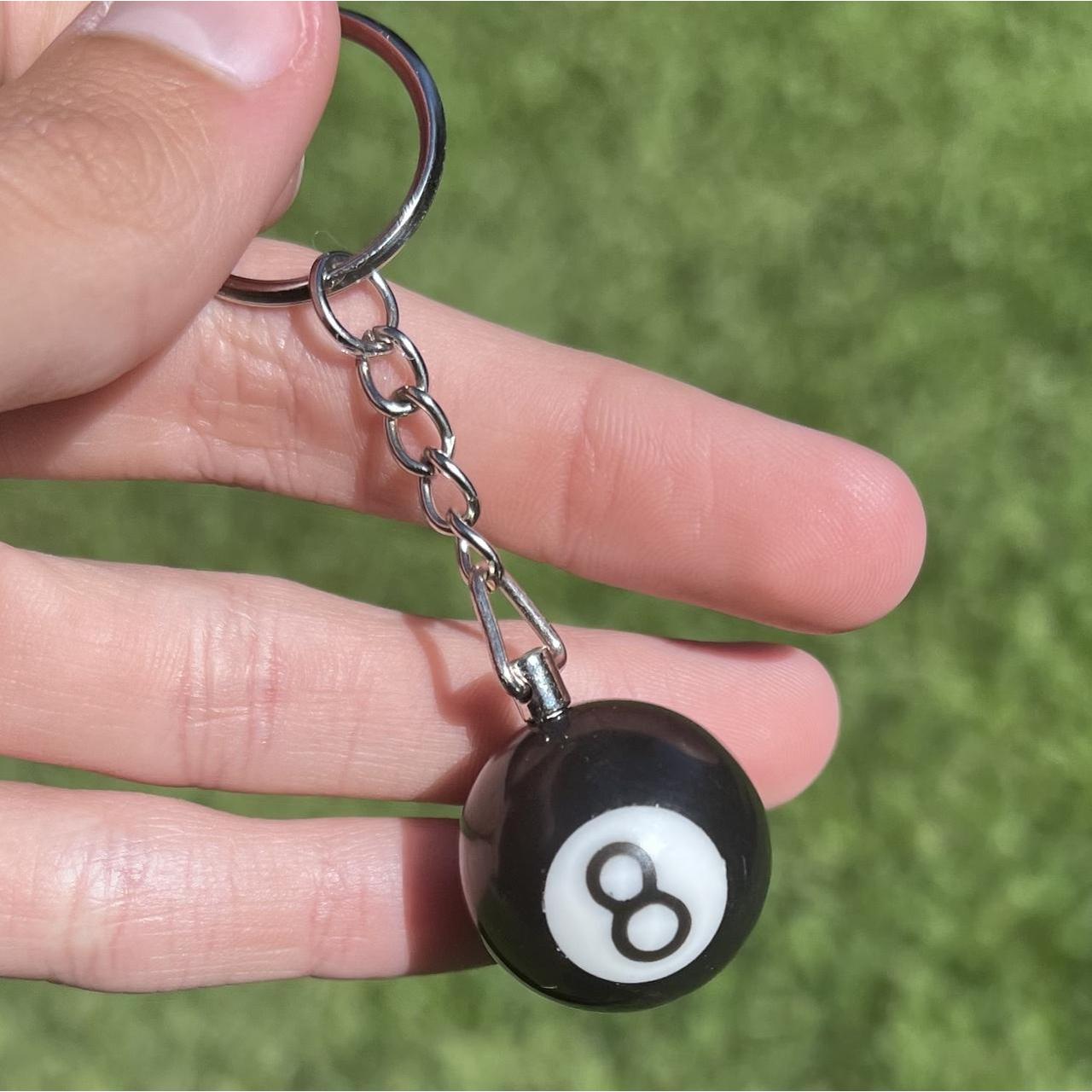 Acrylic stussy look alike 8 ball keychain #stussy... - Depop