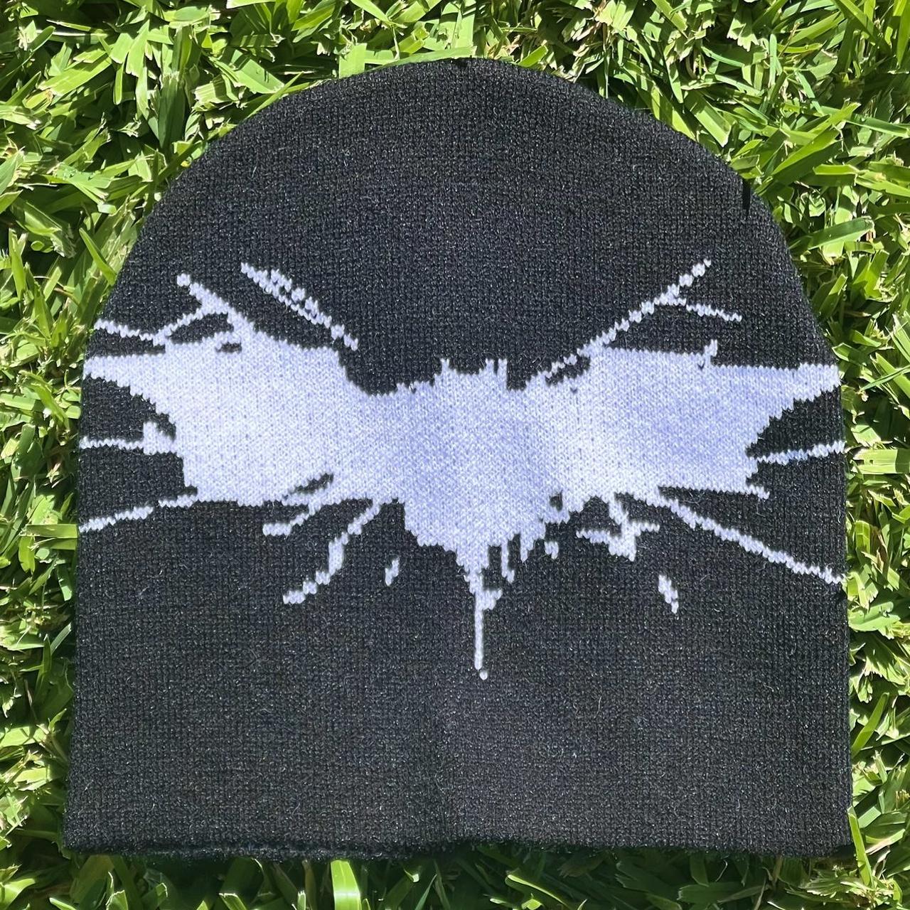 Batman black and white y2k beanie #y2k #beanie... - Depop
