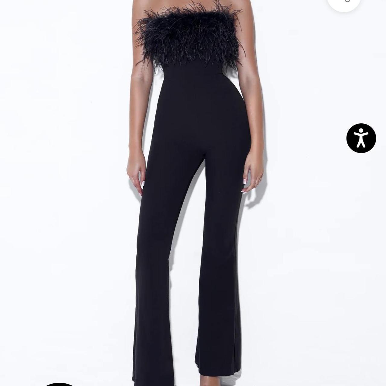 Miss circle feather jumpsuit Only worn once... - Depop