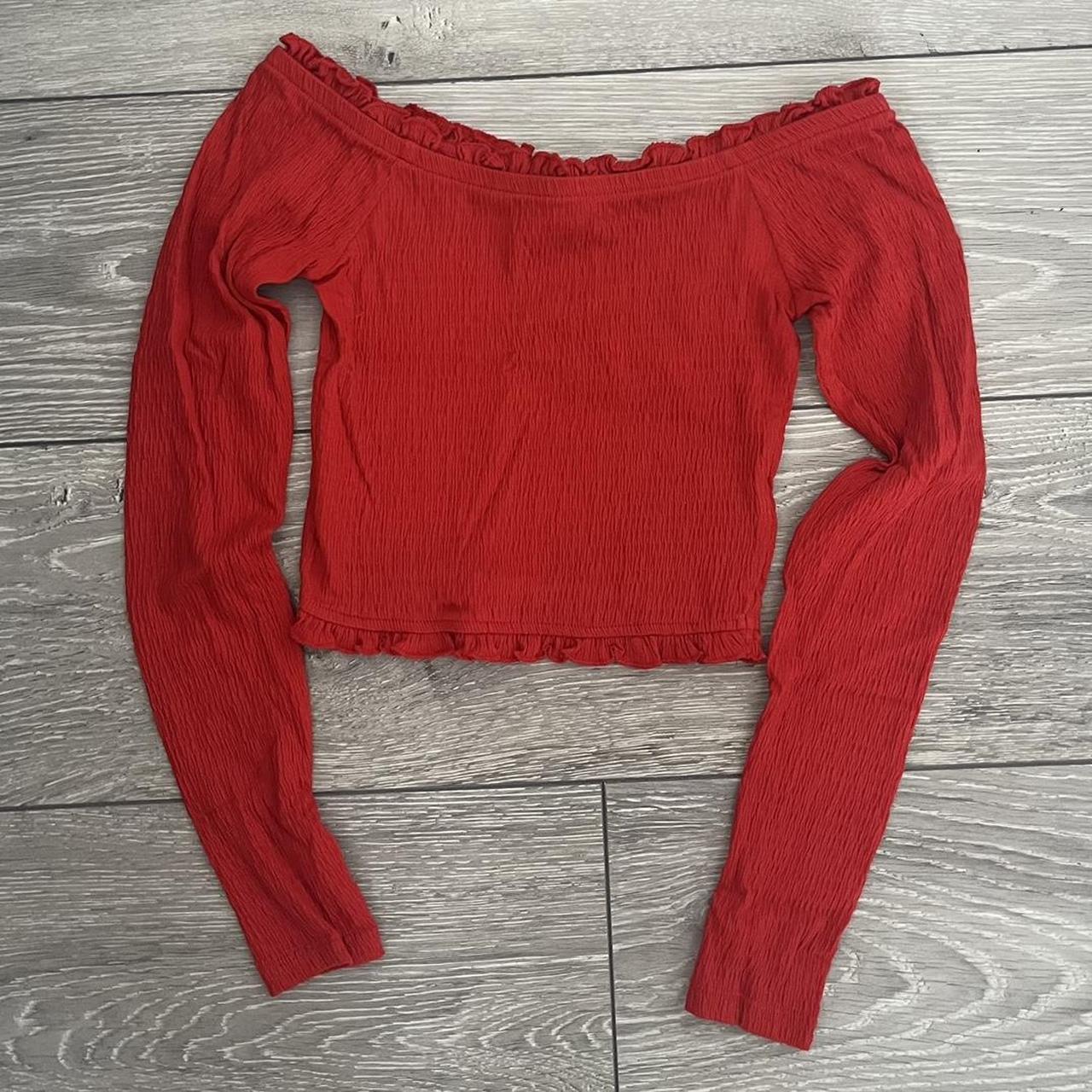 New Look Women's Red Crop-top | Depop