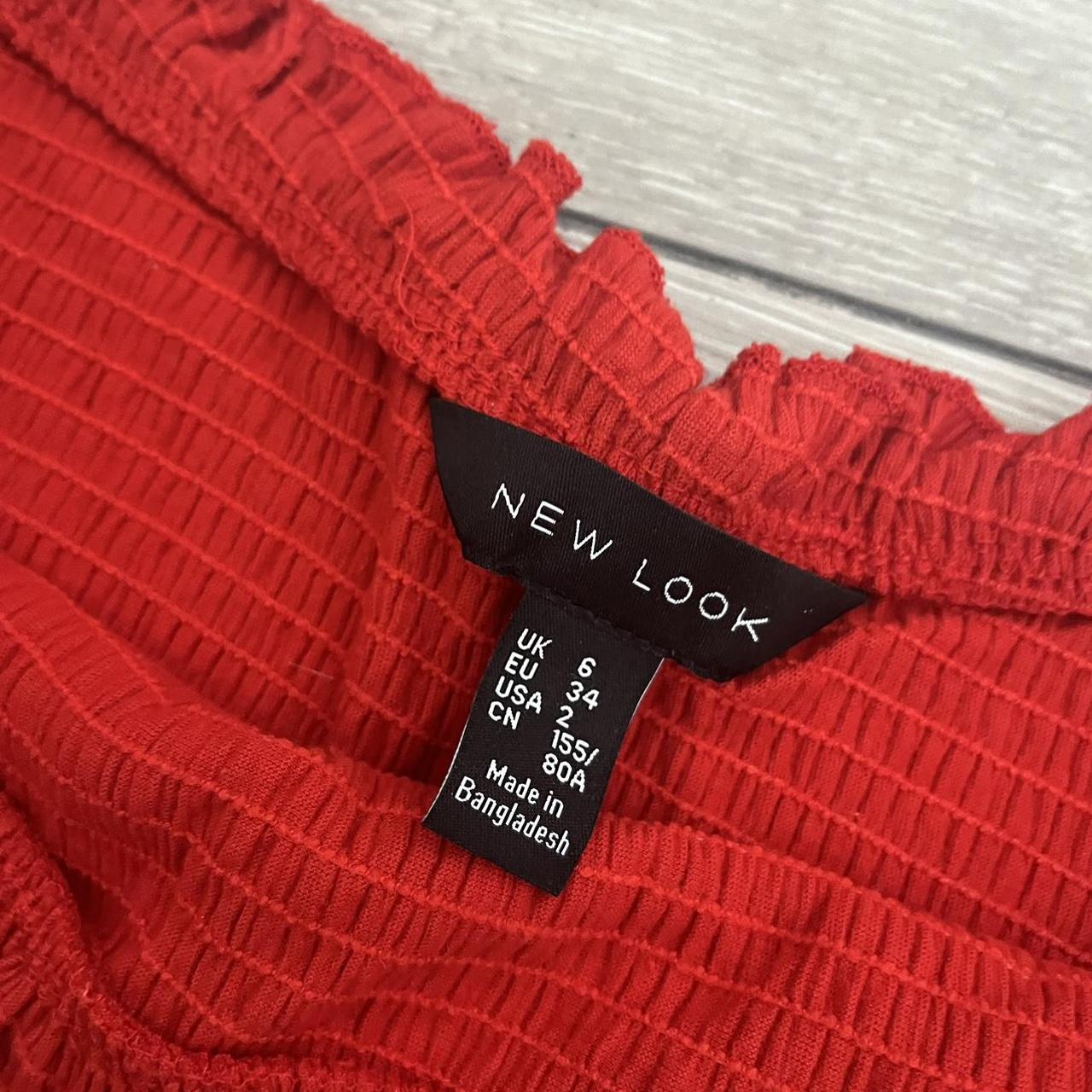 New Look Women's Red Crop-top | Depop