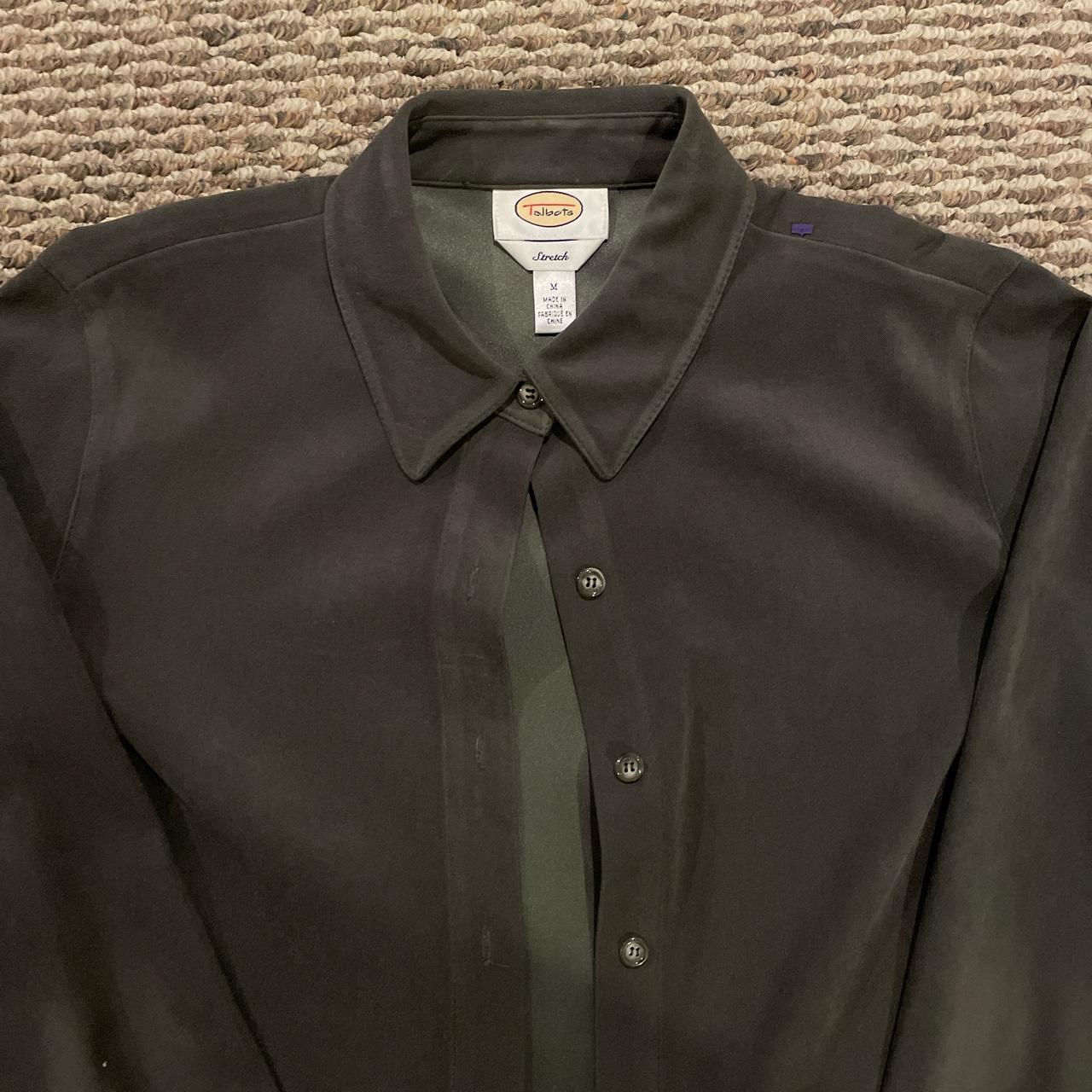 gorgeous green velvety button up. brand is talbots... - Depop