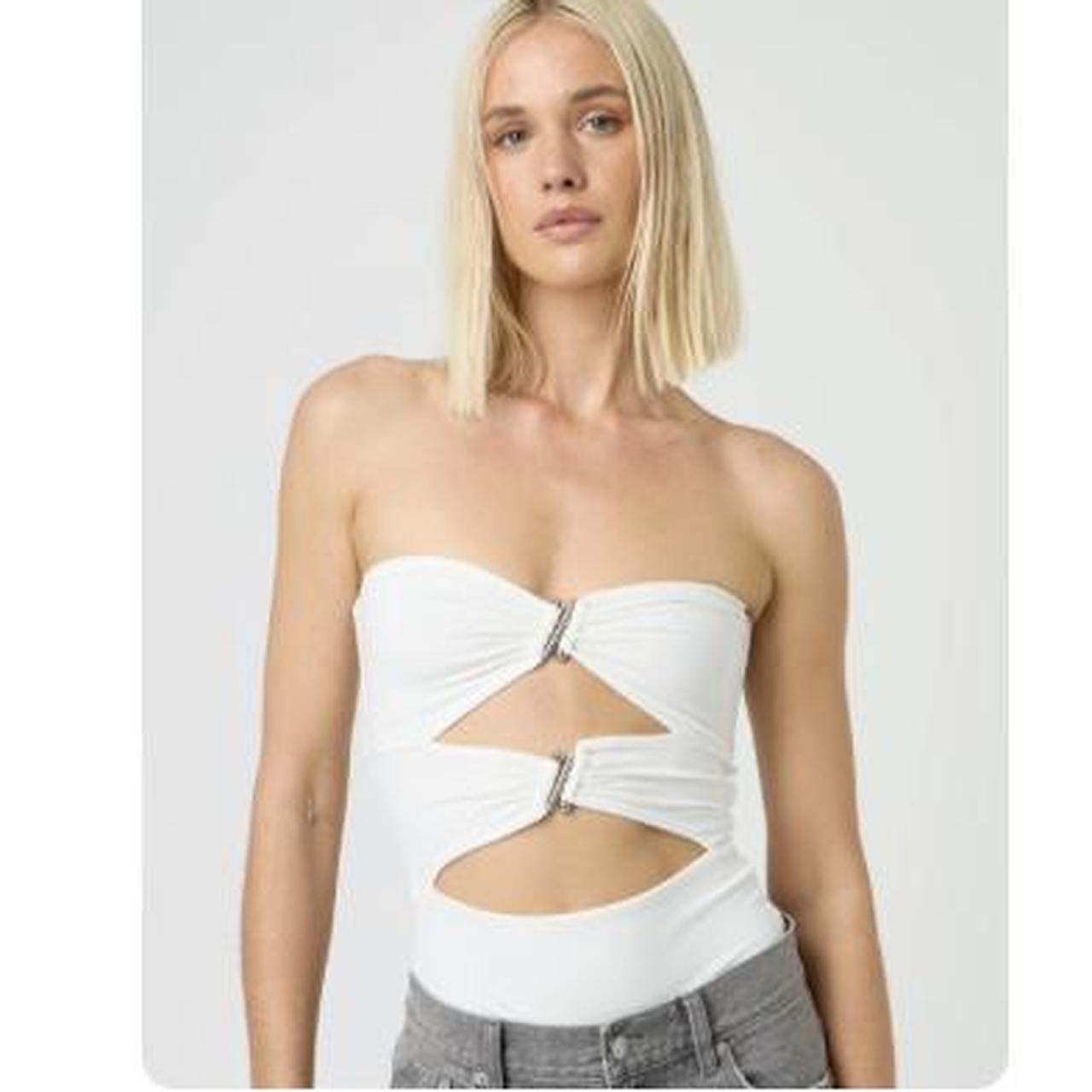 Glassons white body suit Never worn still has tags... - Depop