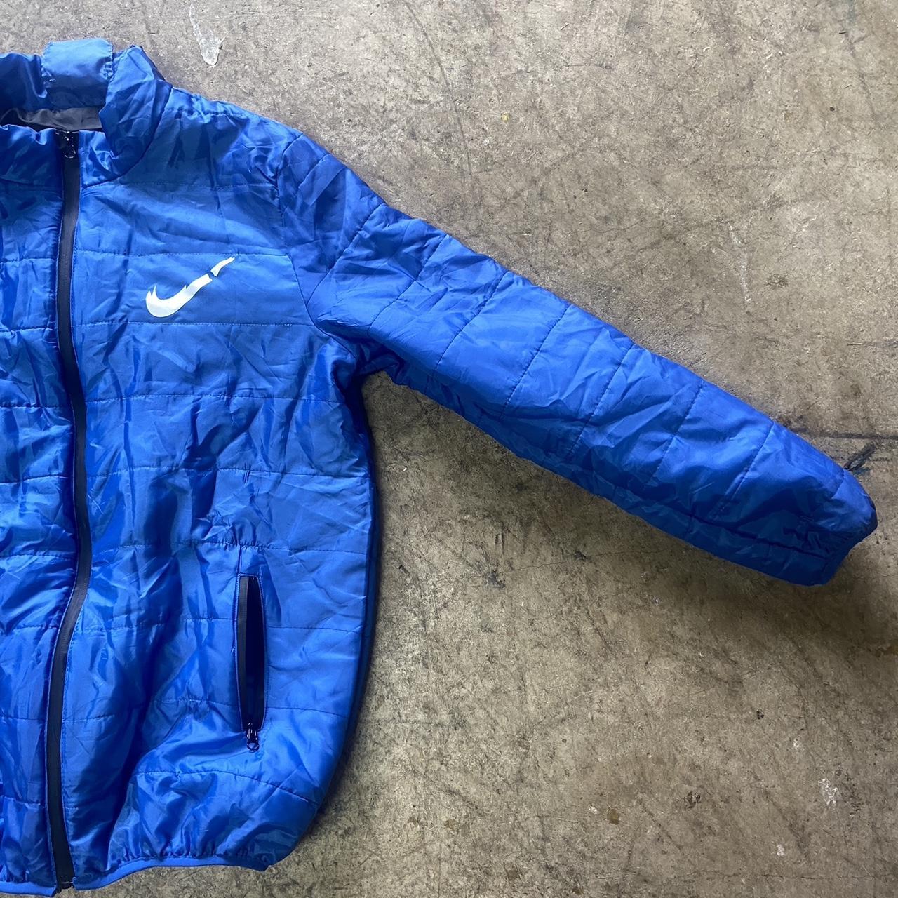 Blue Retro Vintage Nike Air Puffer Jacket Size... - Depop