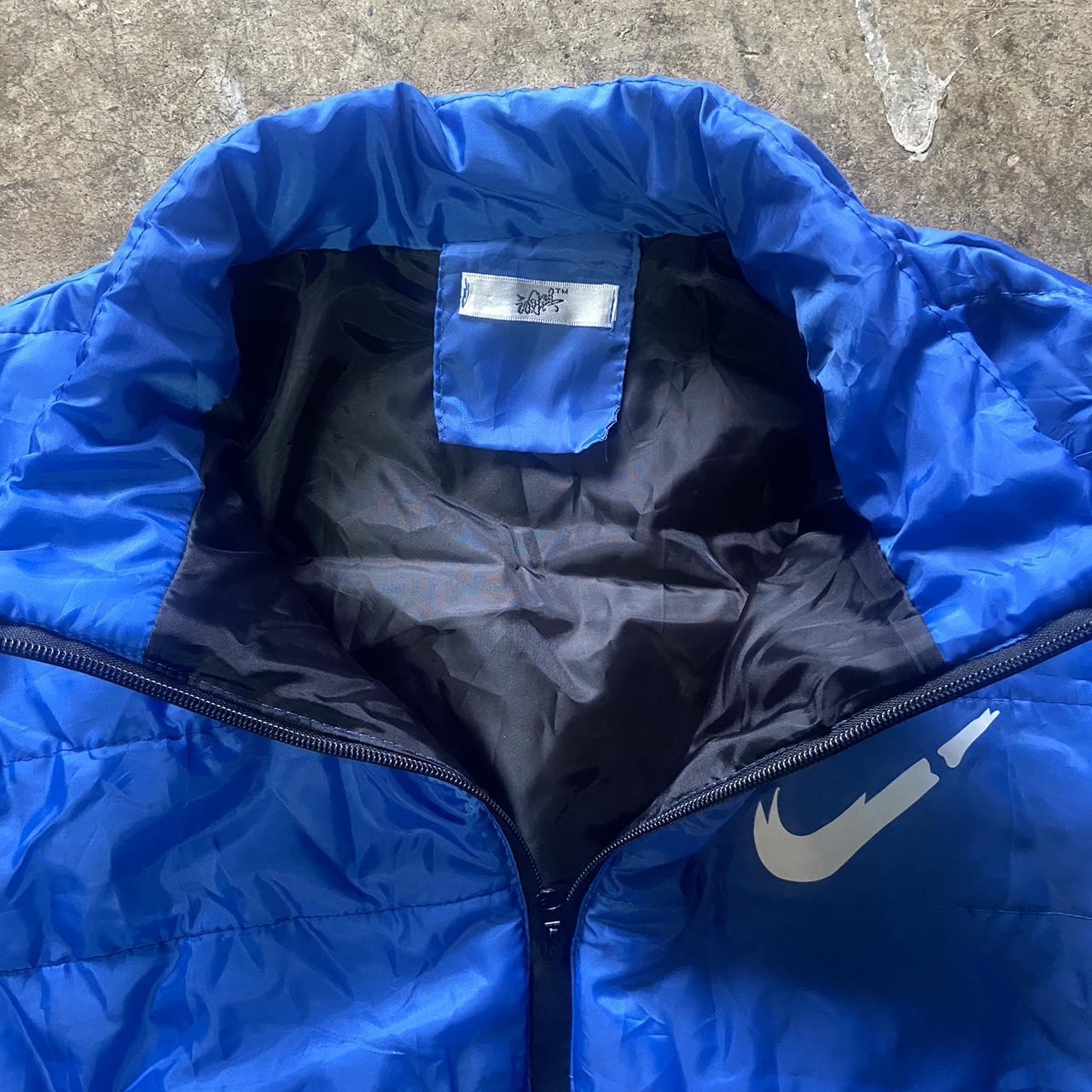 Blue Retro Vintage Nike Air Puffer Jacket Size... - Depop