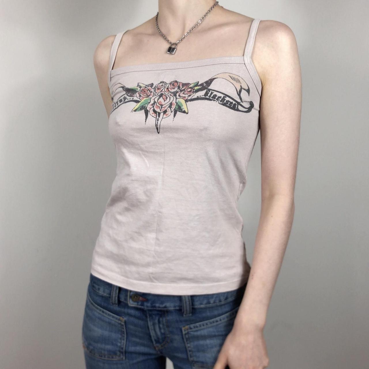 Firetrap Women's Cream and Pink Vest | Depop