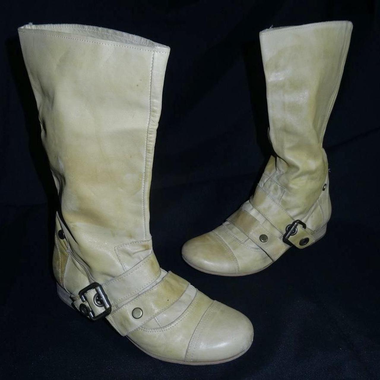 Vintage real leather boots Perfect vintage... - Depop
