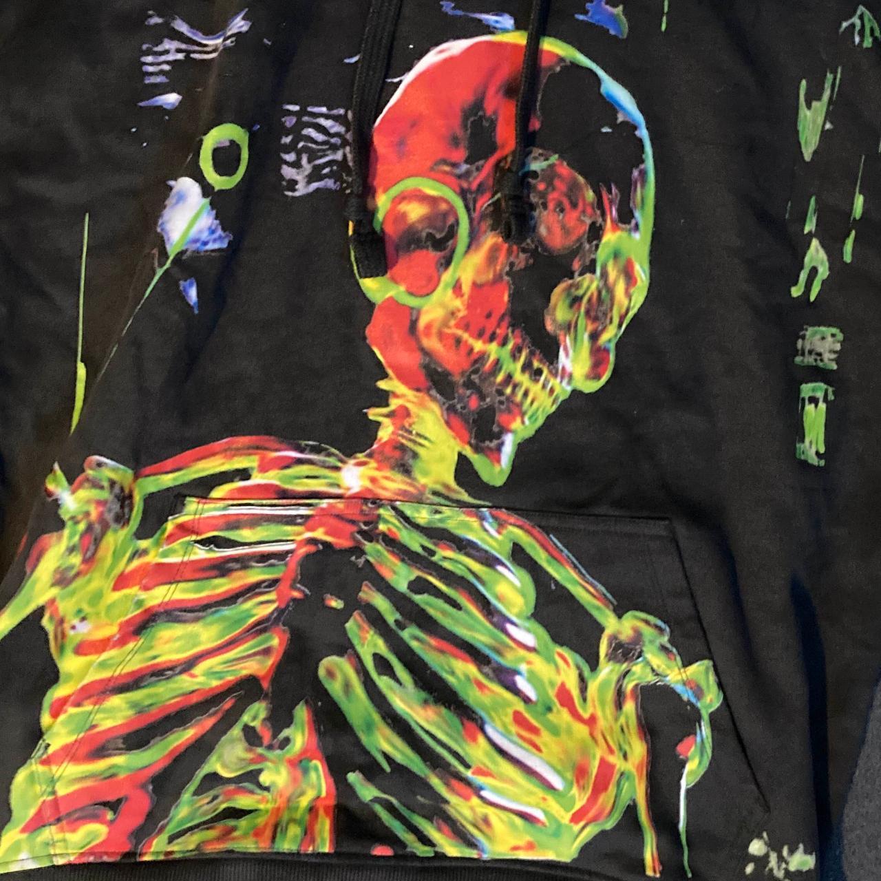 Hot Topic Thermal Biohazard Skeleton Hoodie | Depop