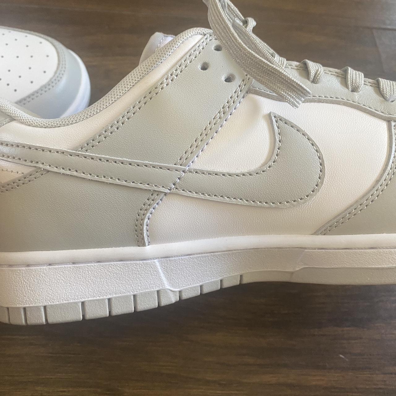 light grey nike dunk low size 10 never worn... - Depop