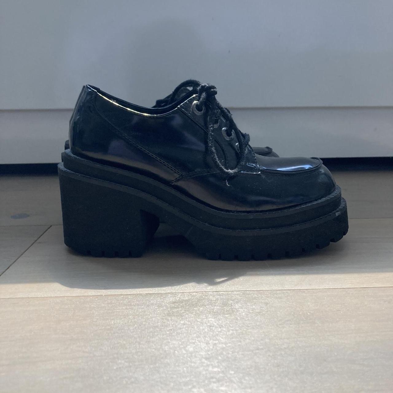 Unif Black Platform Boots. Size 6 but are slightly... - Depop
