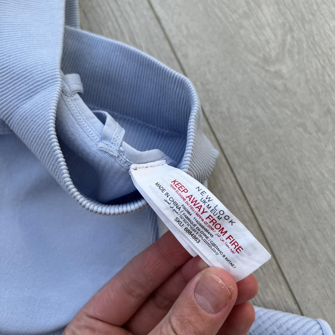 New Look Women's White and Blue Bra | Depop