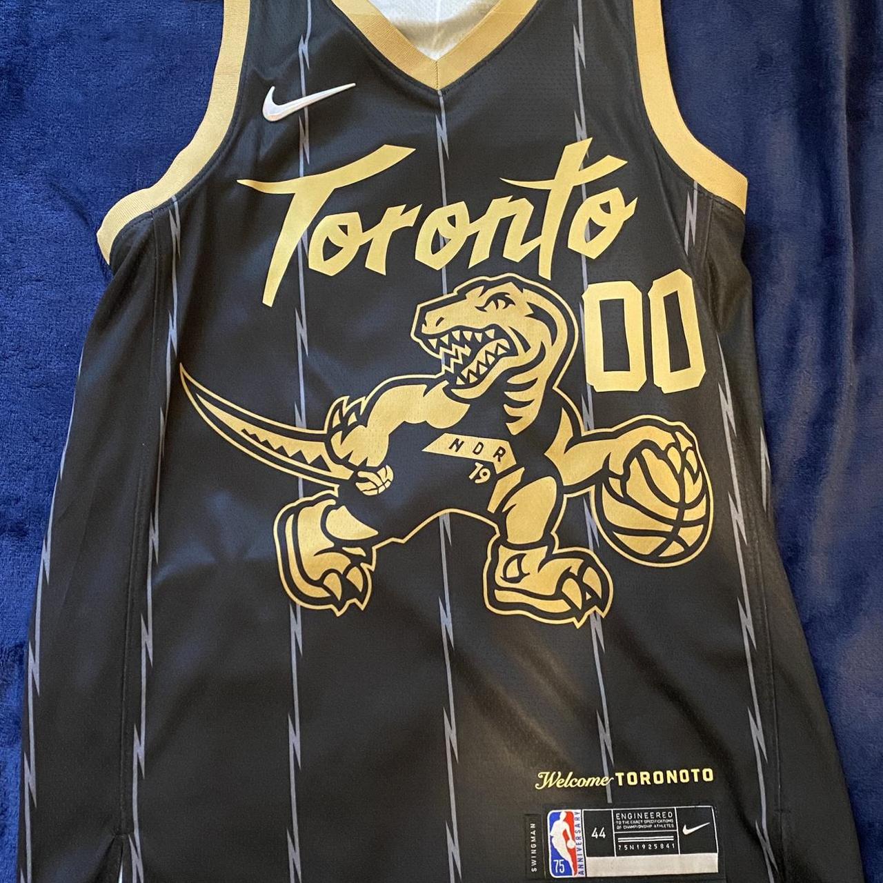 Toronto Raptors black and gold City Jersey... - Depop