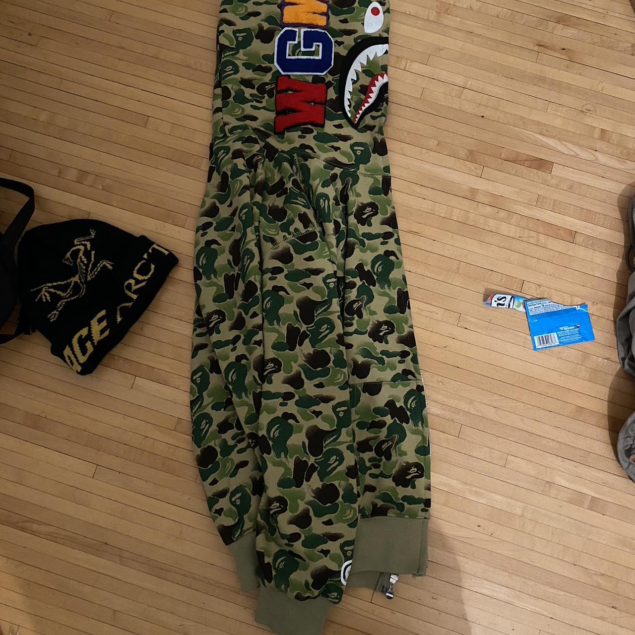 Bape zip up Green XL but fits like a Large OFFERS... - Depop