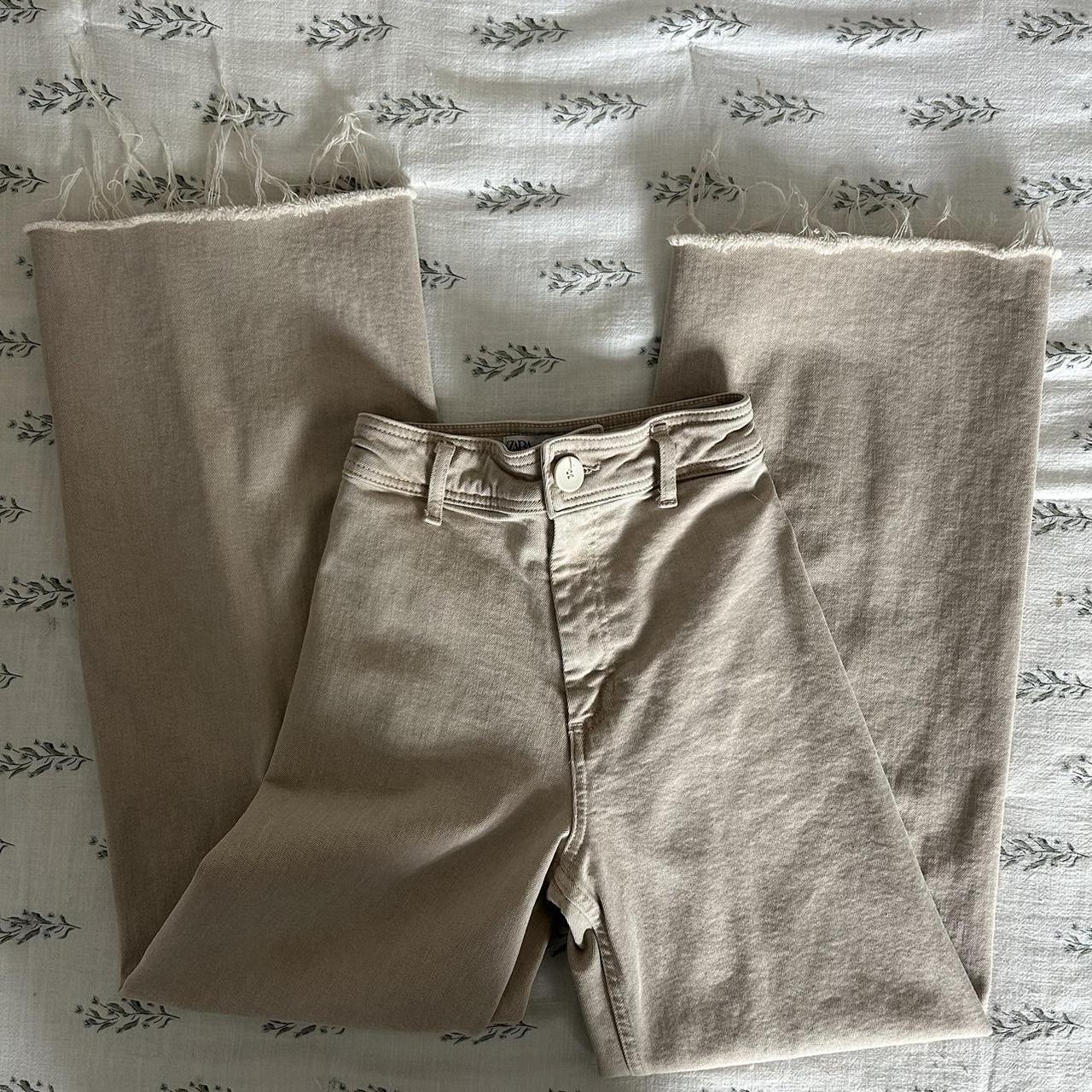 zara marine wide leg pants so cute just needs a new... - Depop