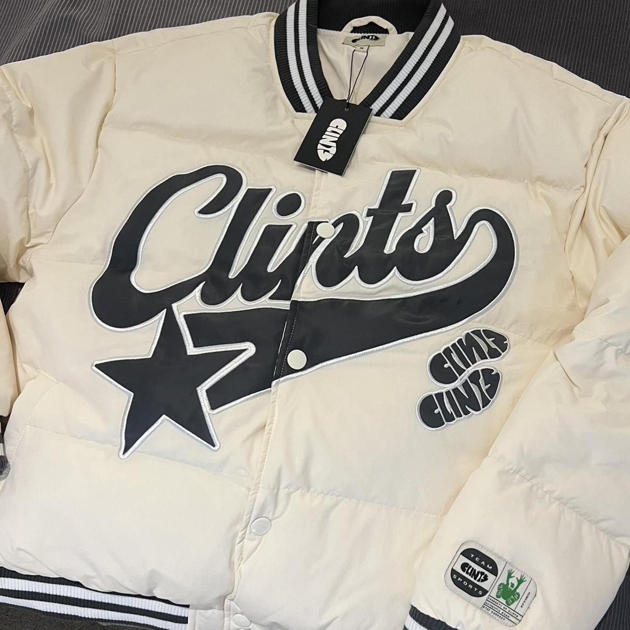 Clints Inc Men's White and Cream Jacket | Depop