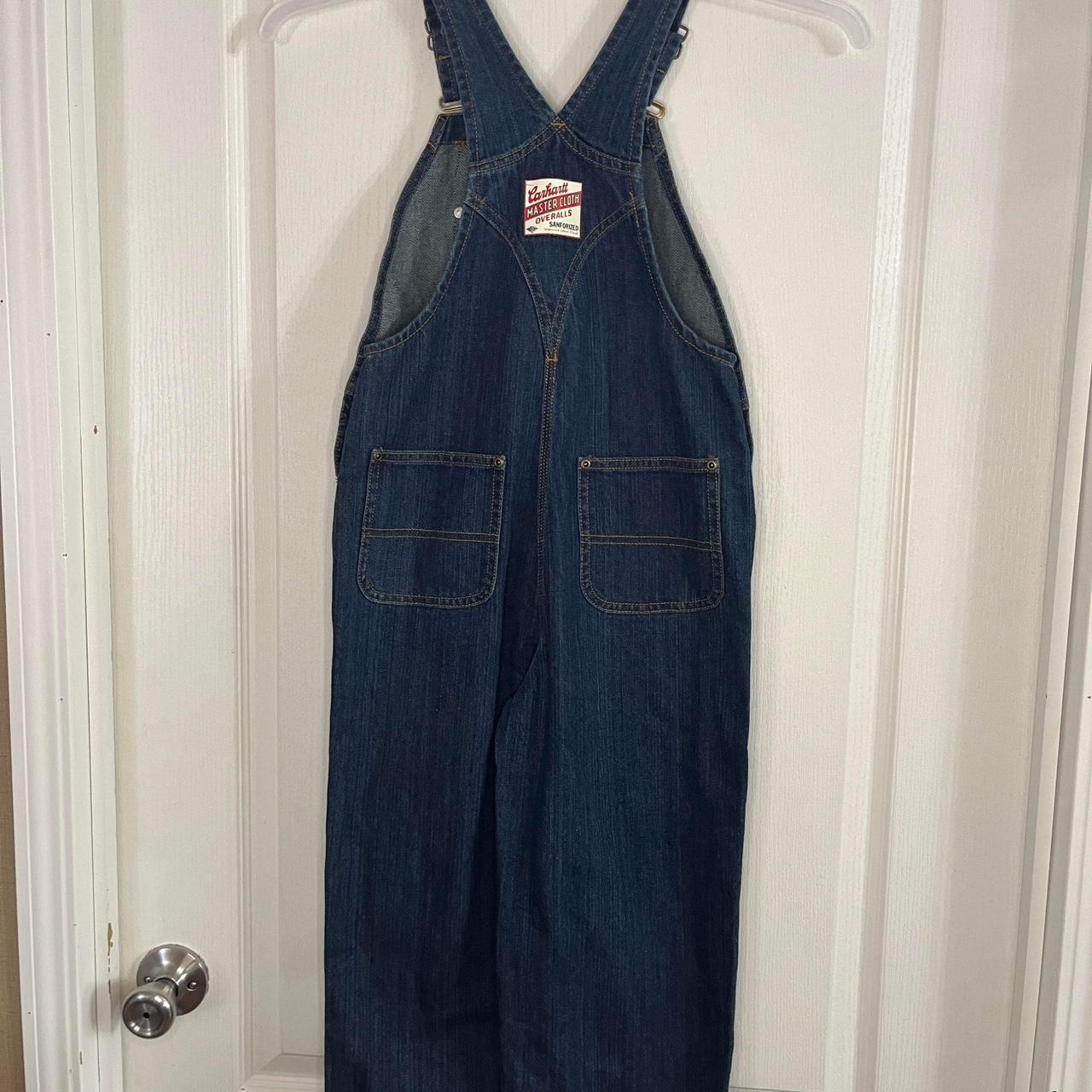 Carhartt Kids Denim Overalls Size 7. 1656 - Depop