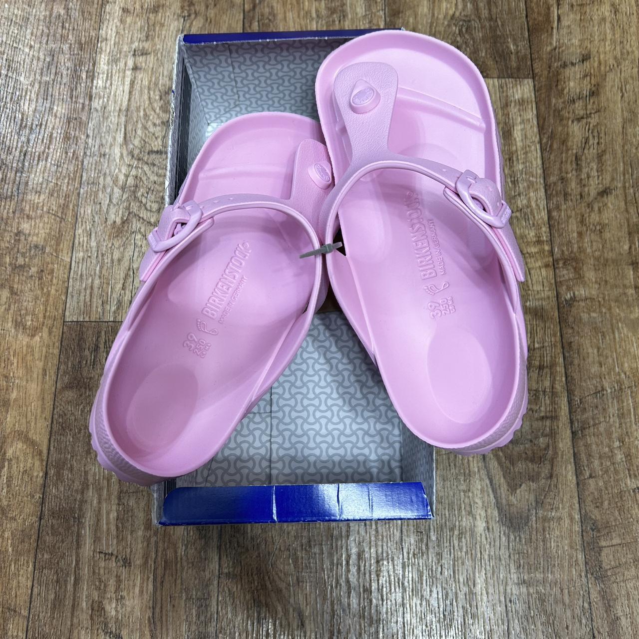 Birkenstock Gizeh Eva Pink Thong Sandal NIB Size M6... | Depop