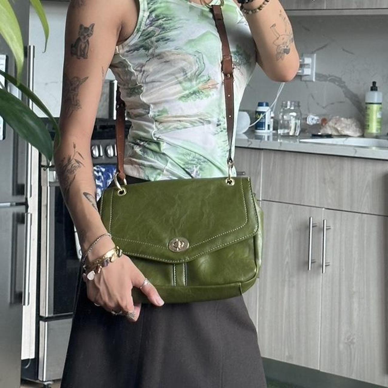 green crossbody bag 🌿 so cute and perfect for... - Depop
