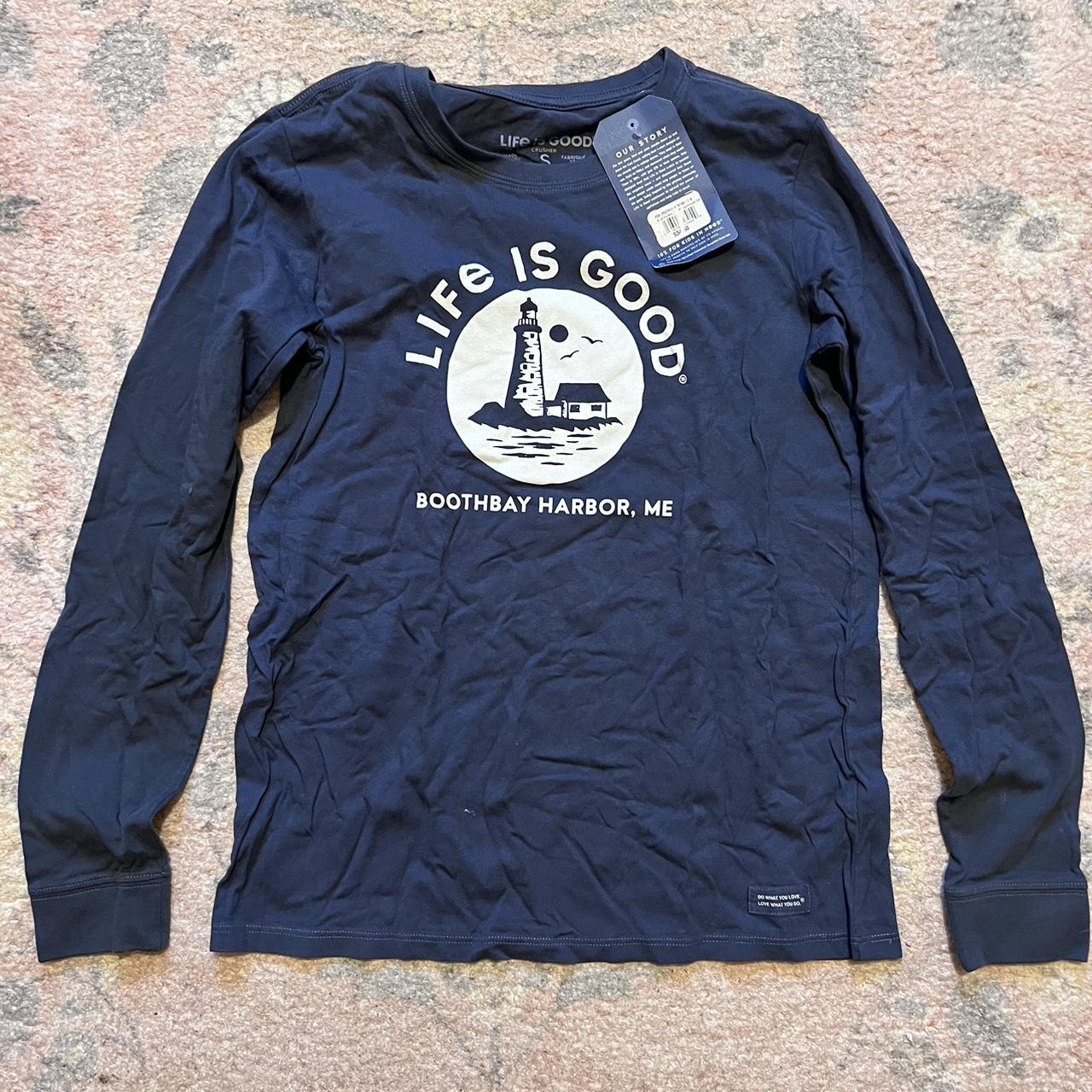 Life is Good size S long sleeve crewneck. Bought in... - Depop