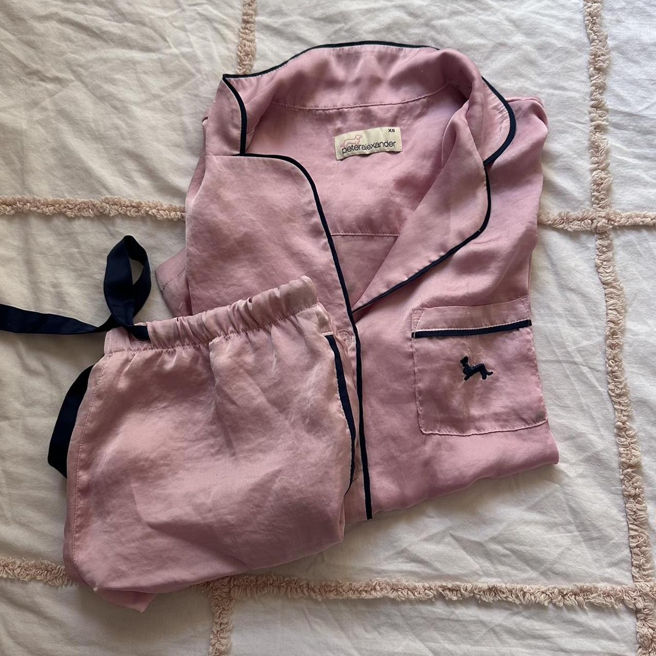 pink satin Peter Alexander pyjamas - size xs | Depop