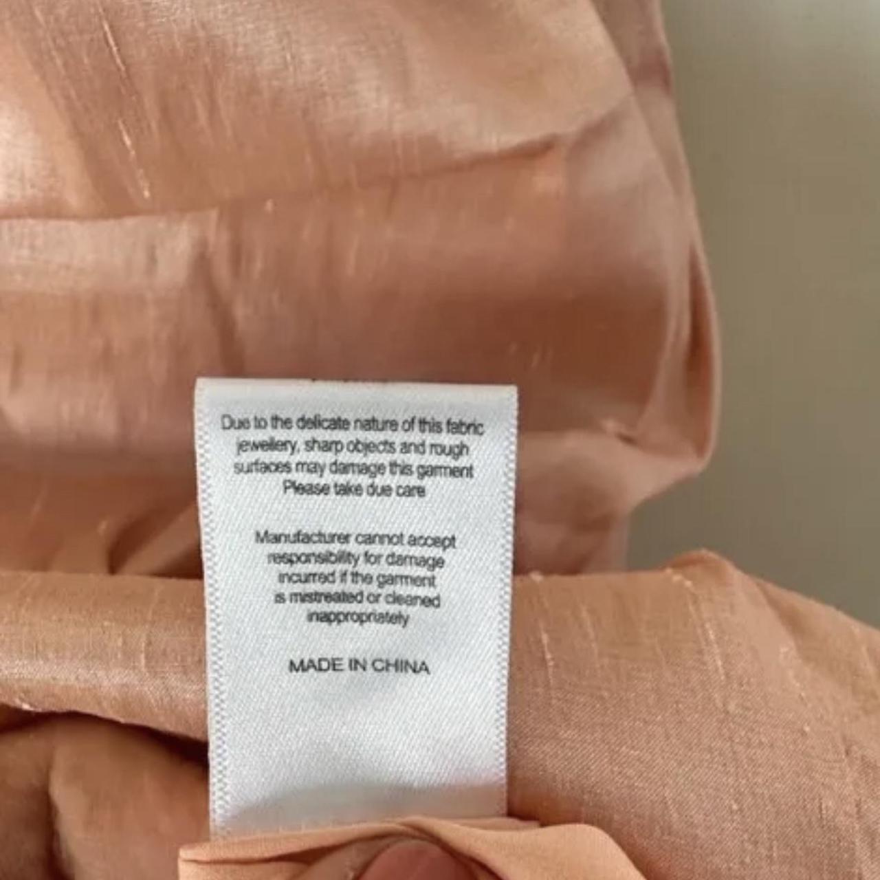 Rachel Gilbert Frey Midi Dress in Peach Ruched... - Depop