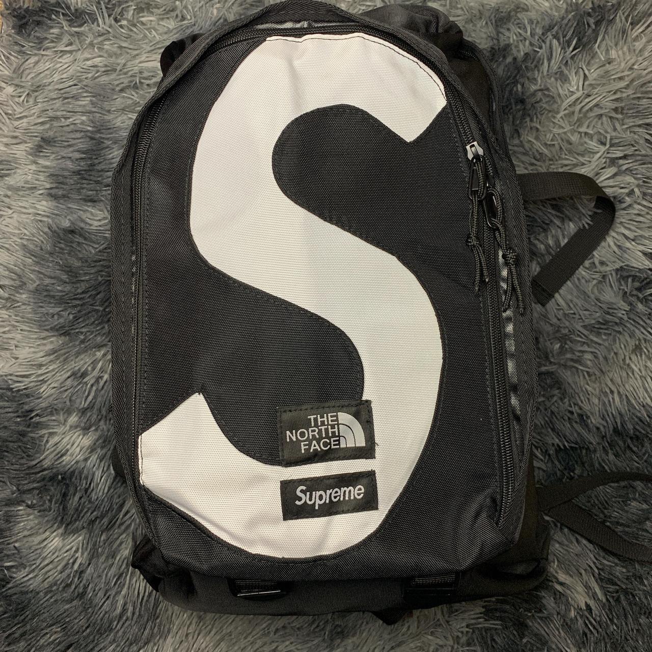 Black Supreme X TNF Backpack Accepting offers,... - Depop