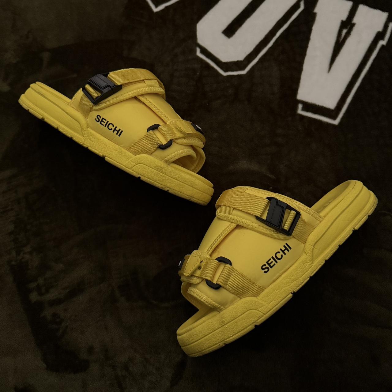 Yellow Seichi Japanese Slides - Size 6M - Comes with... | Depop