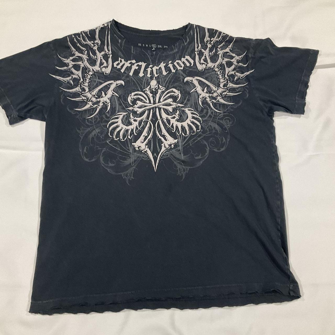 Crazy rare design affliction black and white... - Depop