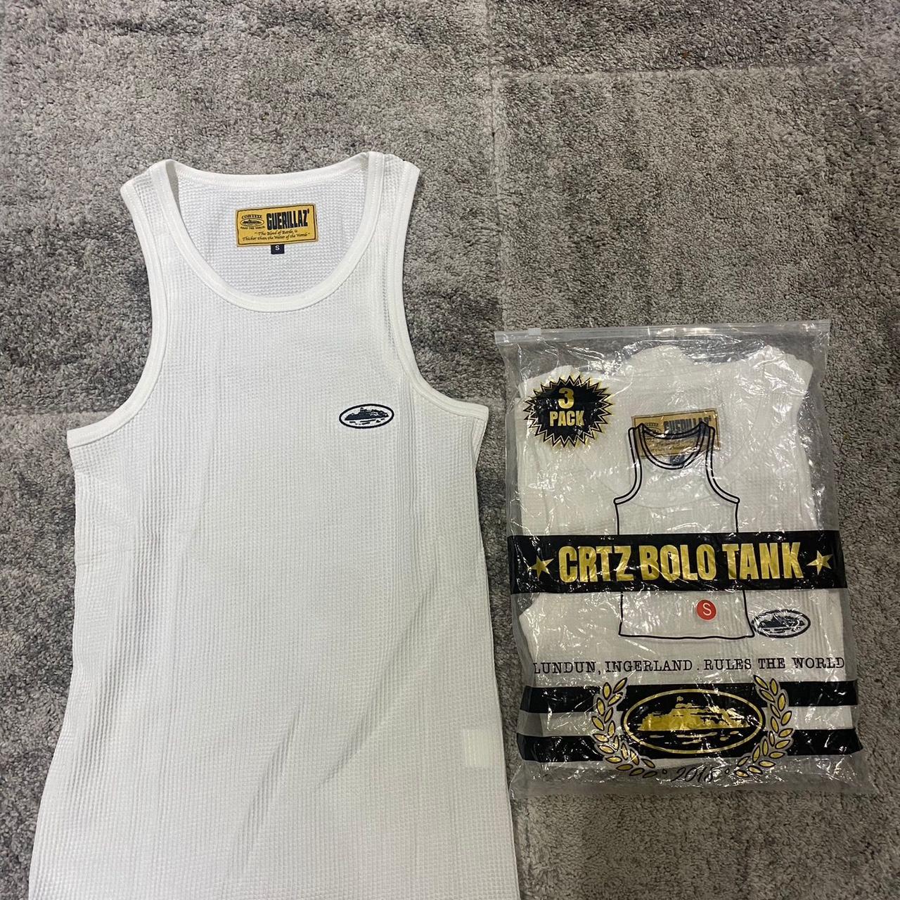 Corteiz Alcatraz bolo white tank tops (3... - Depop