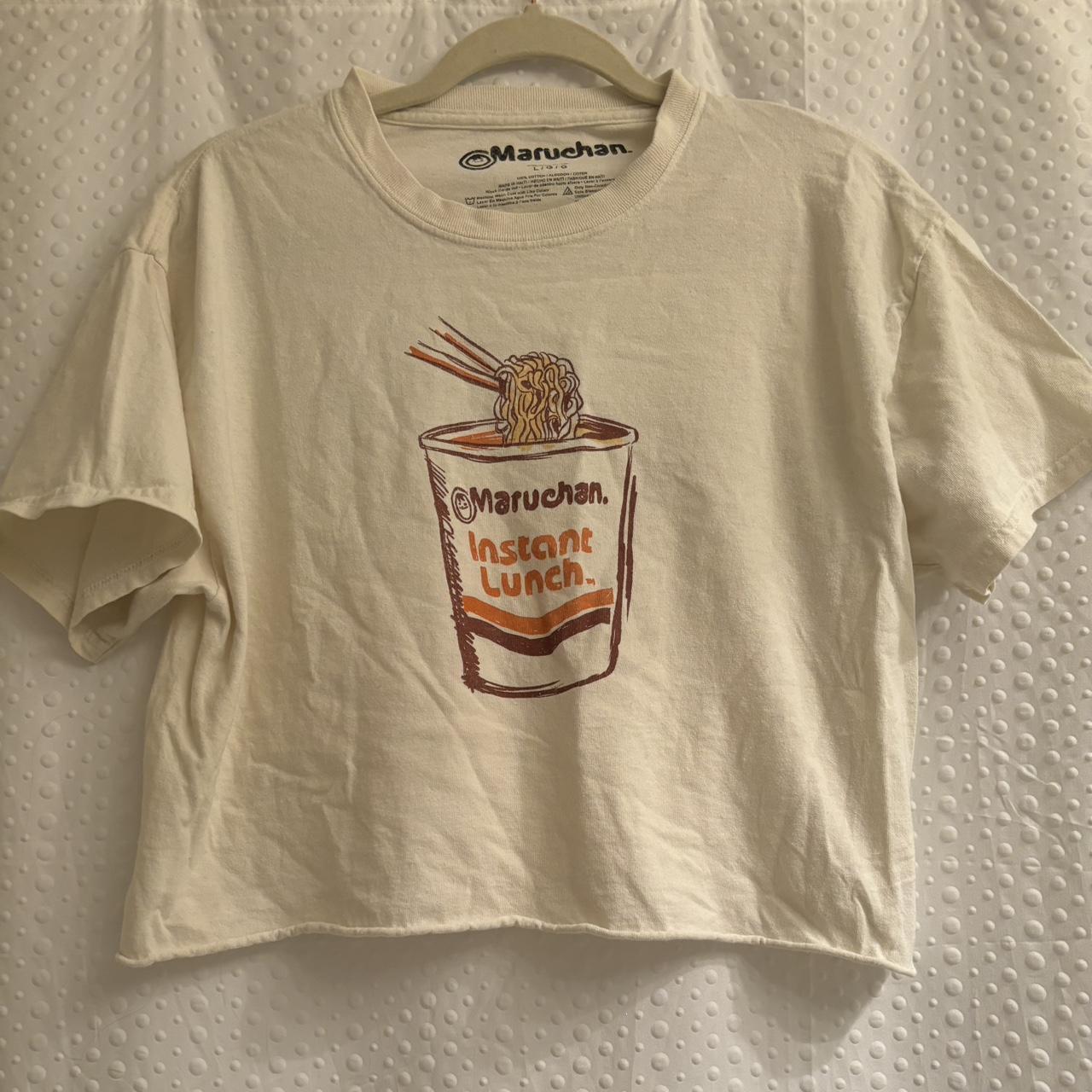large cropped maruchan ramen shirt! • still in good... | Depop