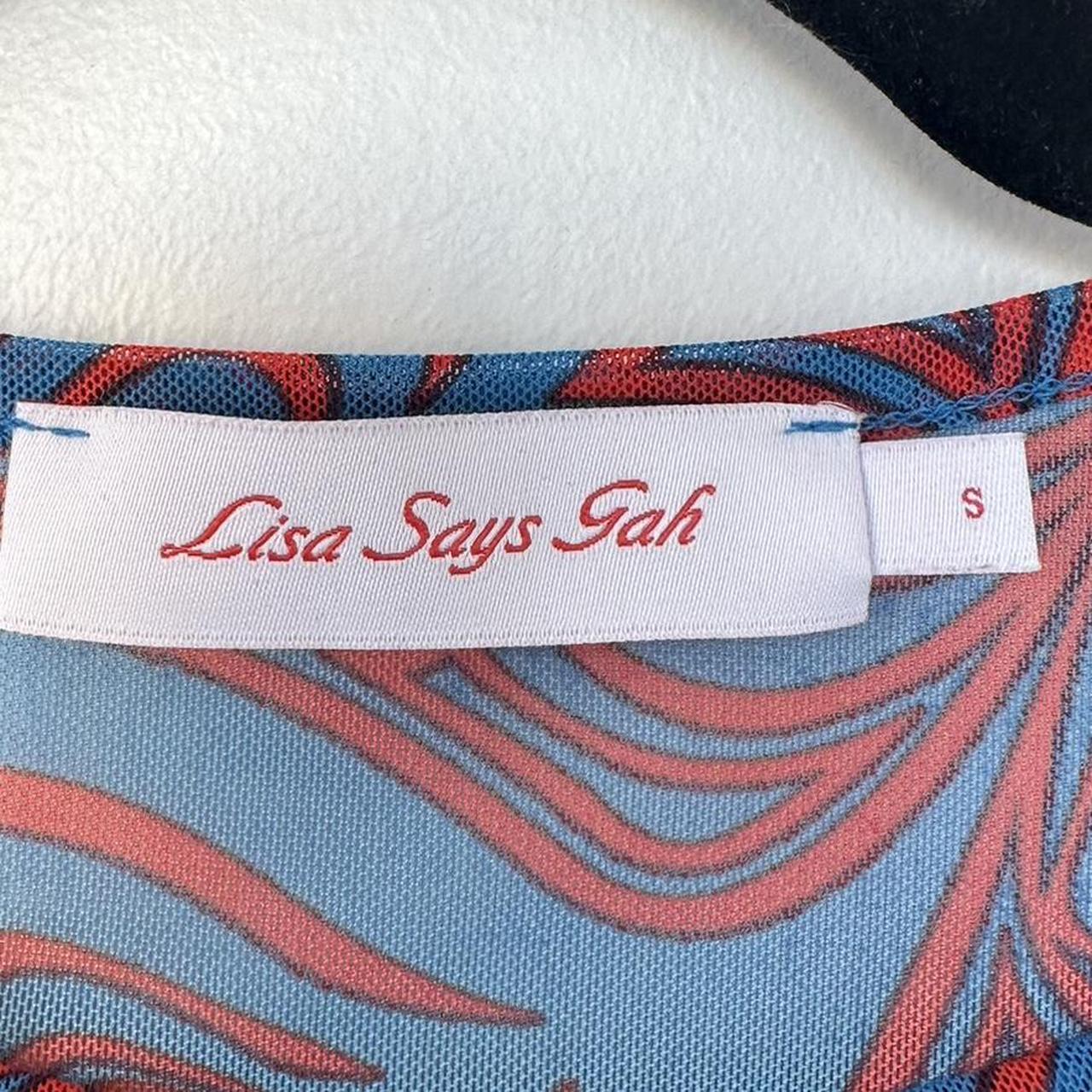 Mesh Lisa Says Gah Heart Top - cropped - size S -... - Depop