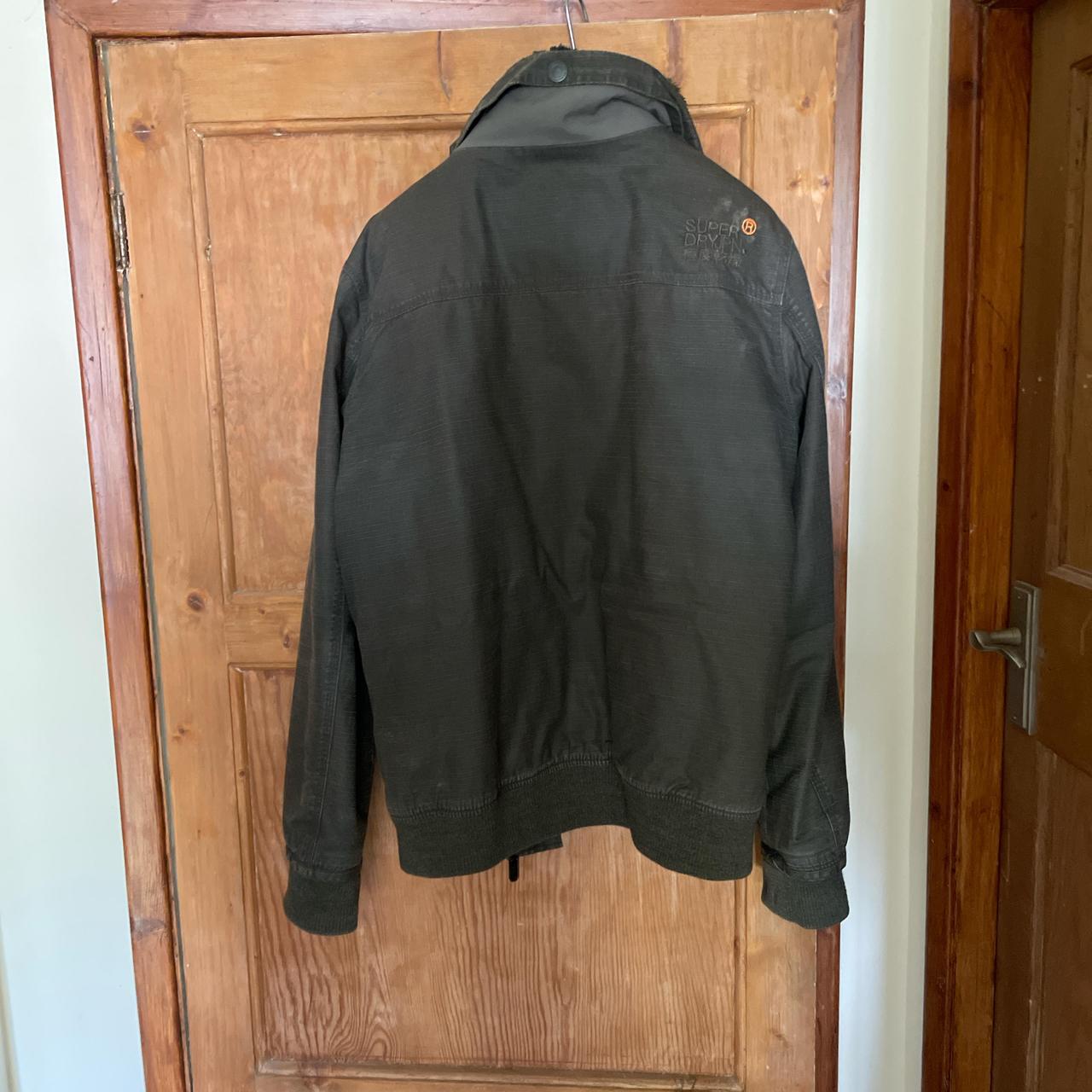 Thick superdry bomber coat, dark green xxl. Great... - Depop