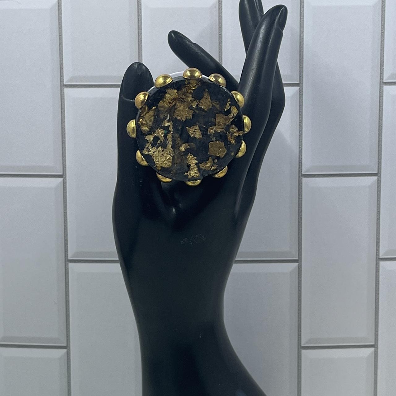 Black and gold hand made pop socket #popsocket... | Depop