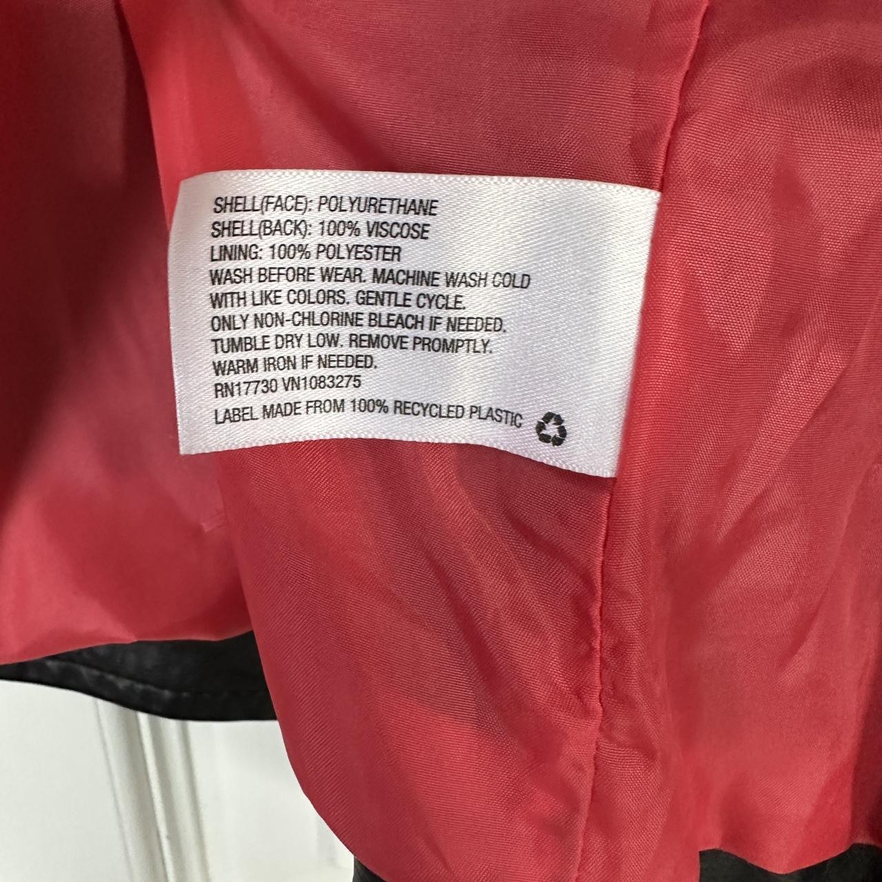 Cherokee Black Faux Leather Jacket Has 2 zipper... - Depop