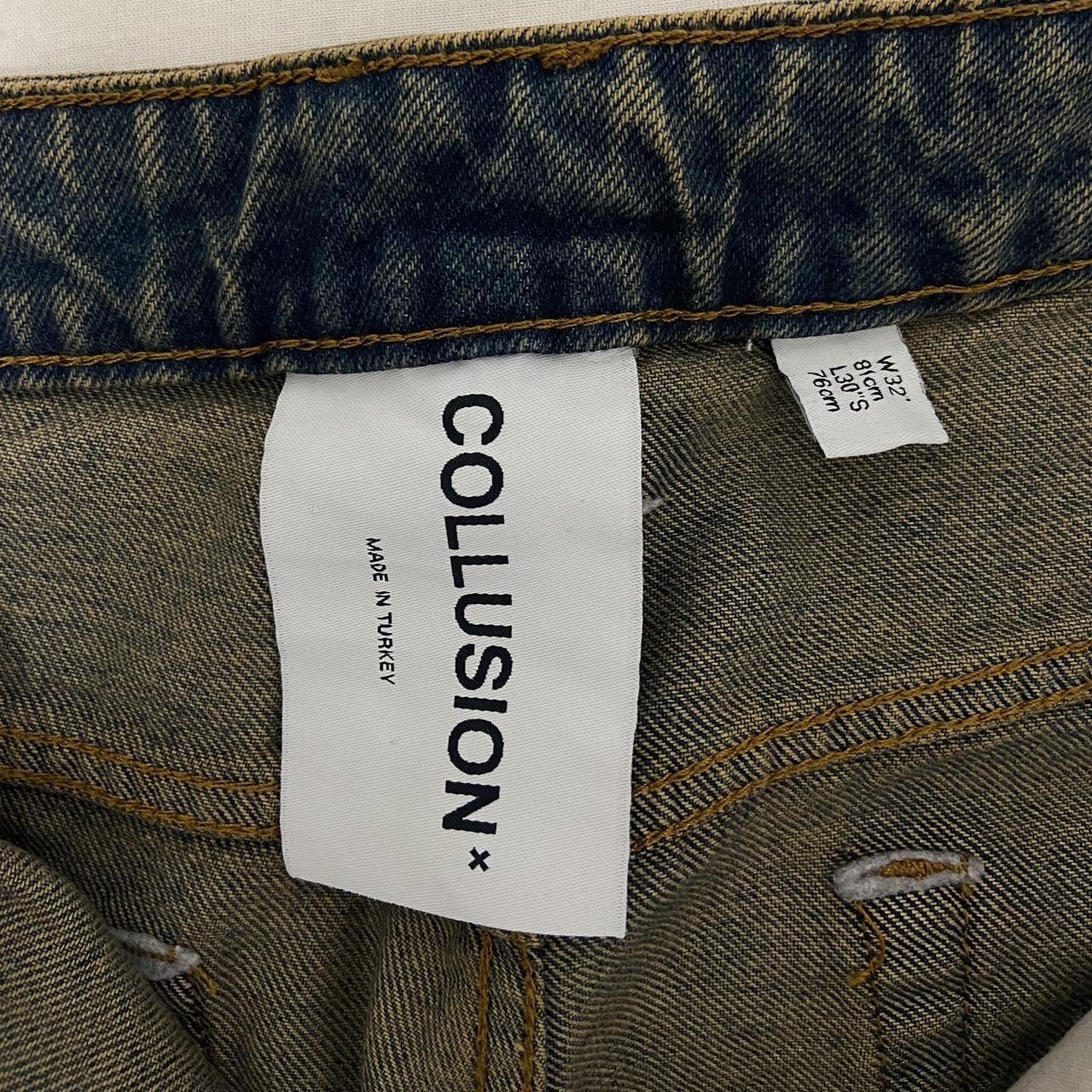 Baggy Blue Jeans in Extreme Wash - Collusion ASOS -... - Depop