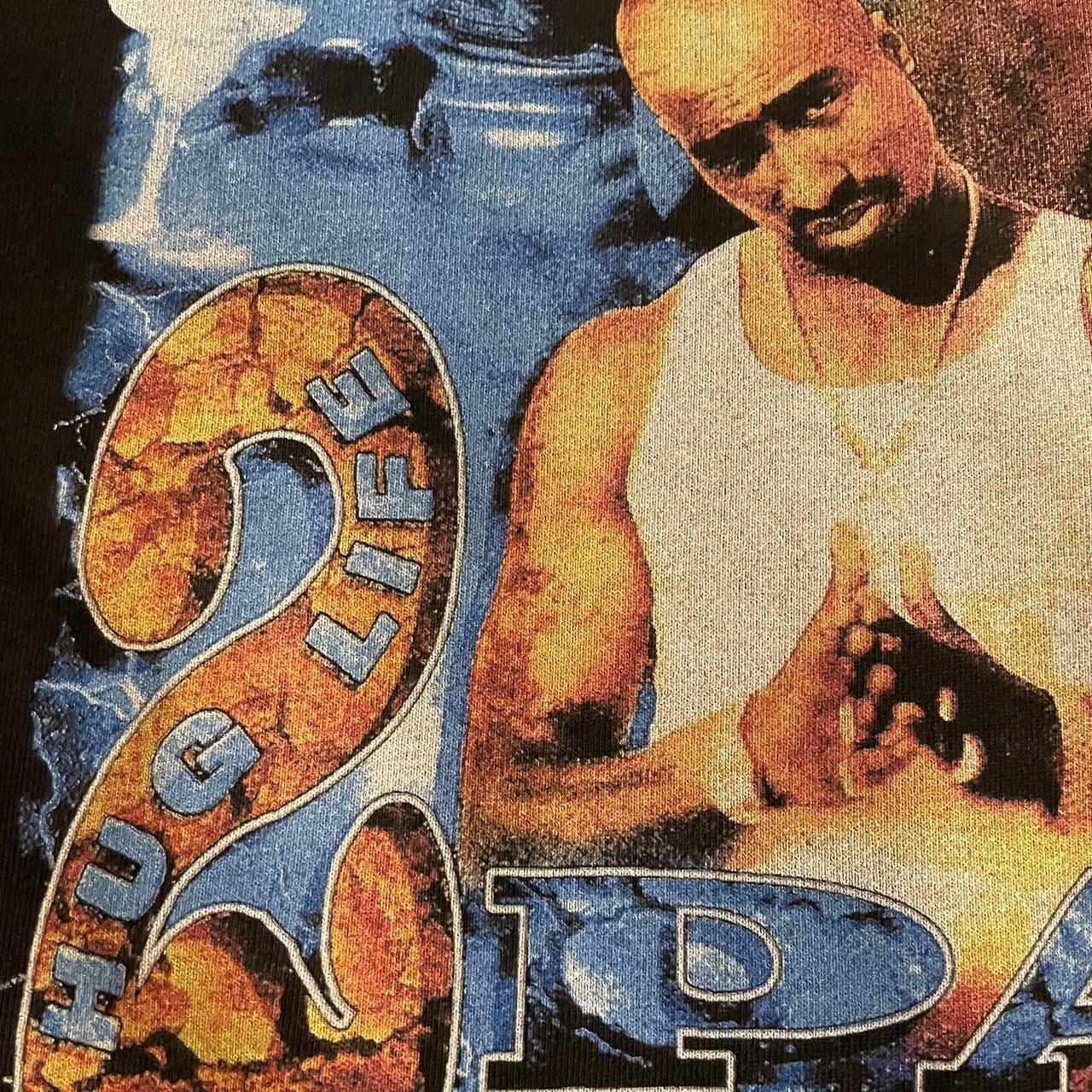 Black & blue 2pac Shakur All Eyes On Me Crewneck... - Depop