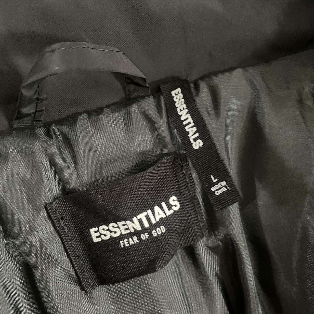 Essential Fear of God puffer Black Used Large... - Depop