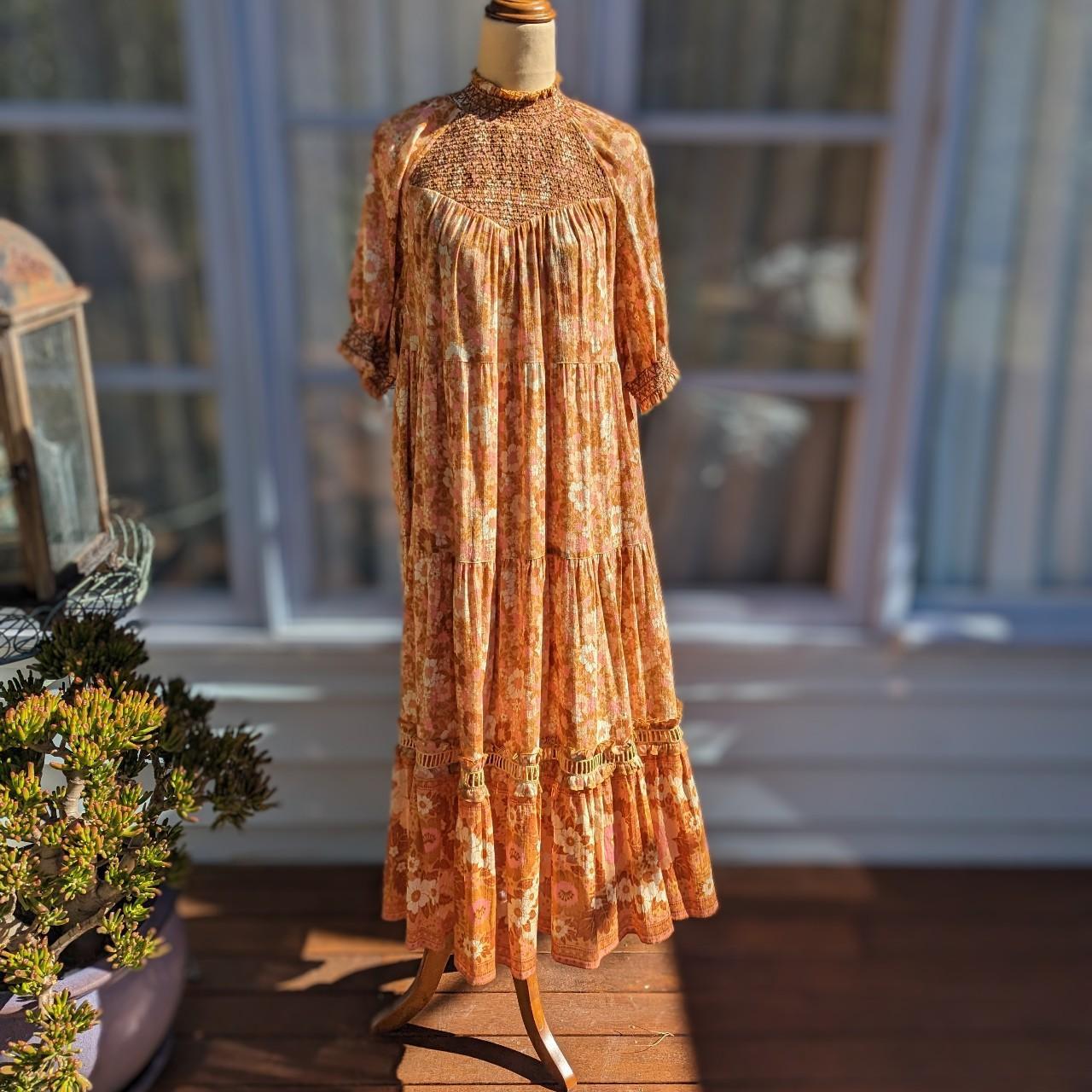 Spell "Anne" Midi Gown Size M 53cm pit to... - Depop