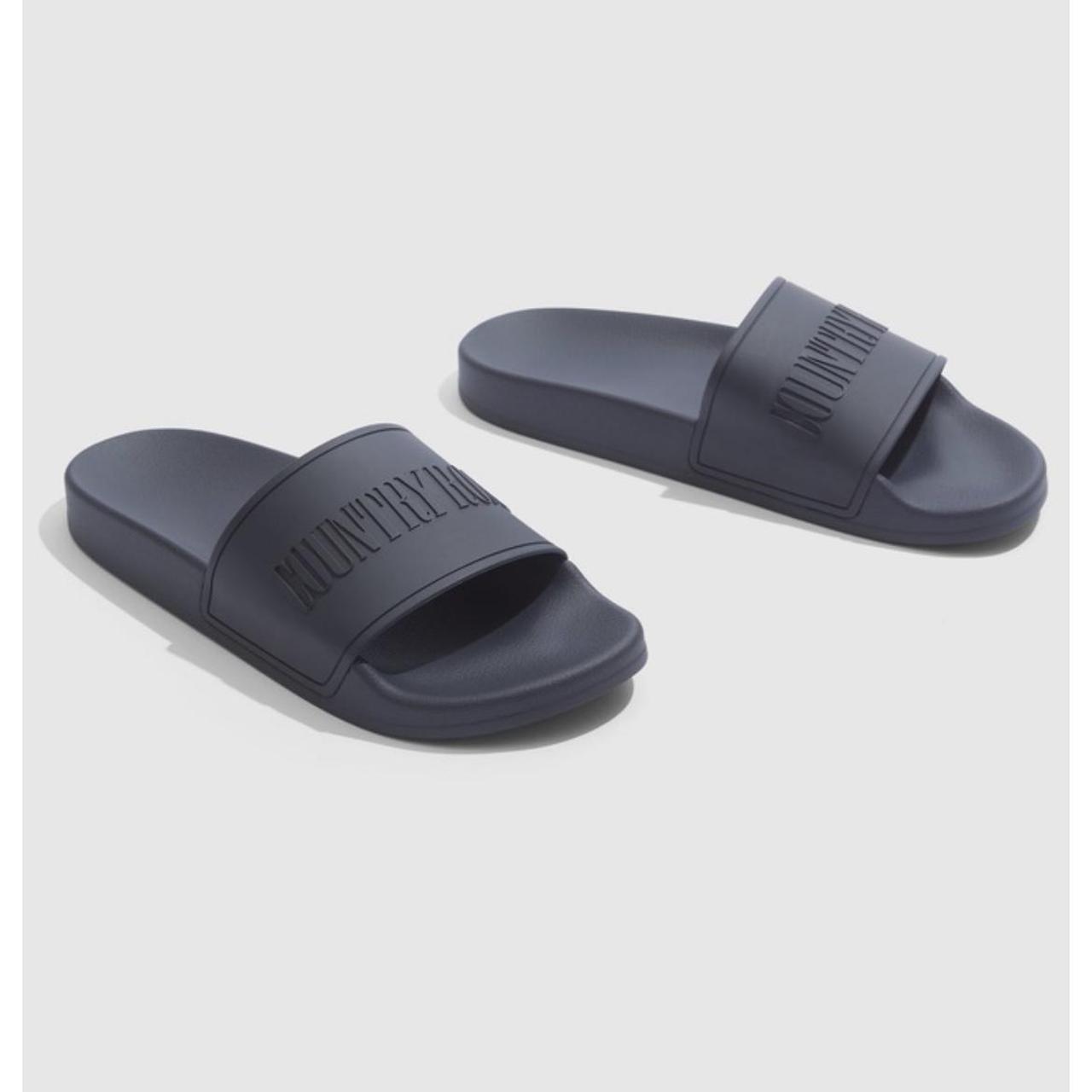 Country Road Slides Navy Never worn Size 40 - Depop