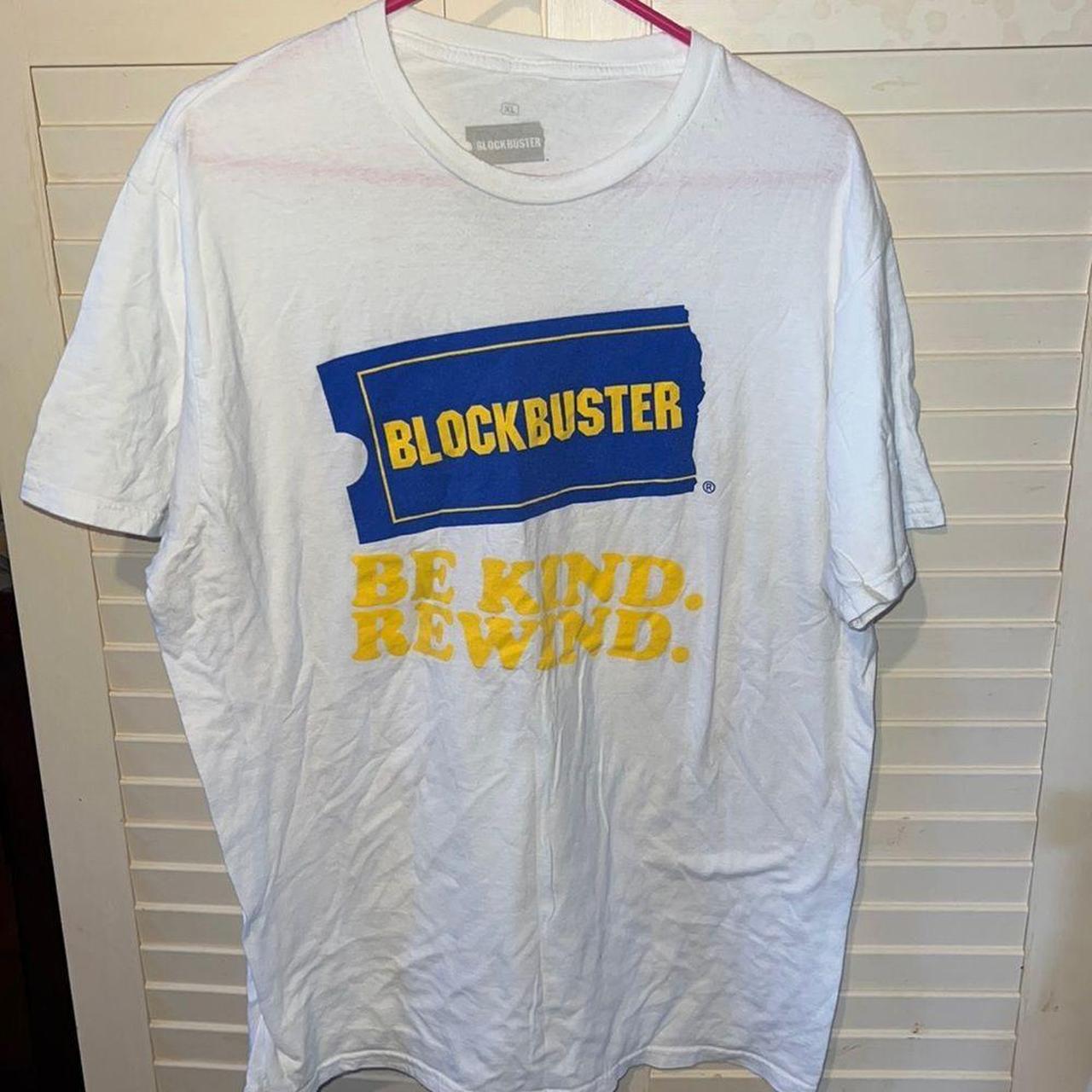 Blockbuster be kind rewind mens XL tshirt In good... - Depop