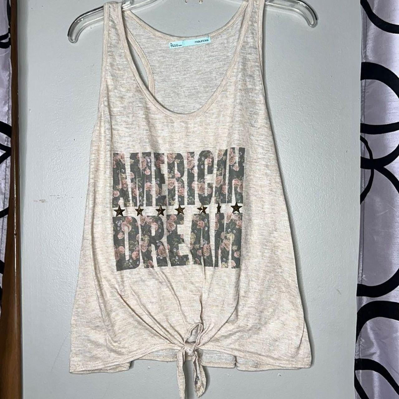 Marie says “American dream” graphic, tank top, size... - Depop