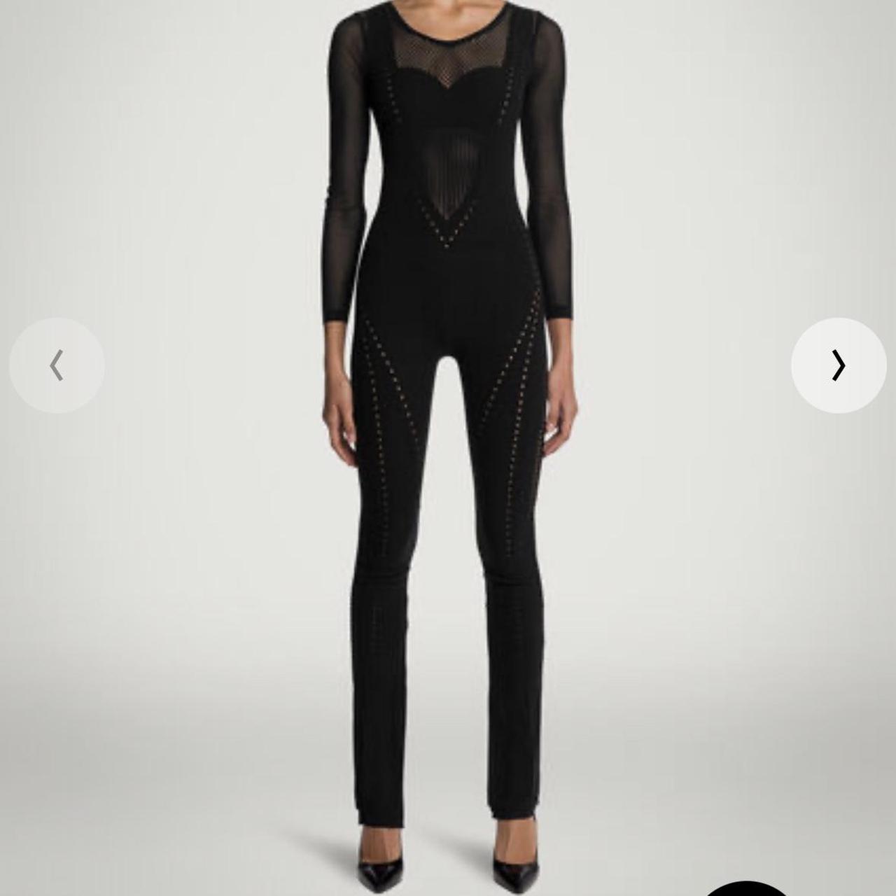 Wolford Sporty Lacing Black Net Jumpsuit main... - Depop