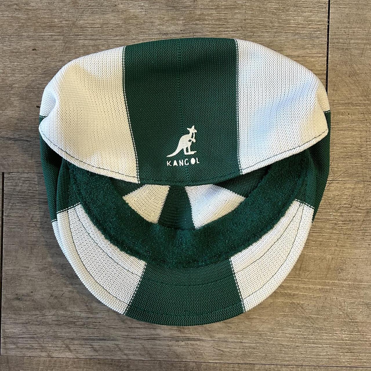 90s Wool Kangol Green & White Beret #Vintage #90s - Depop