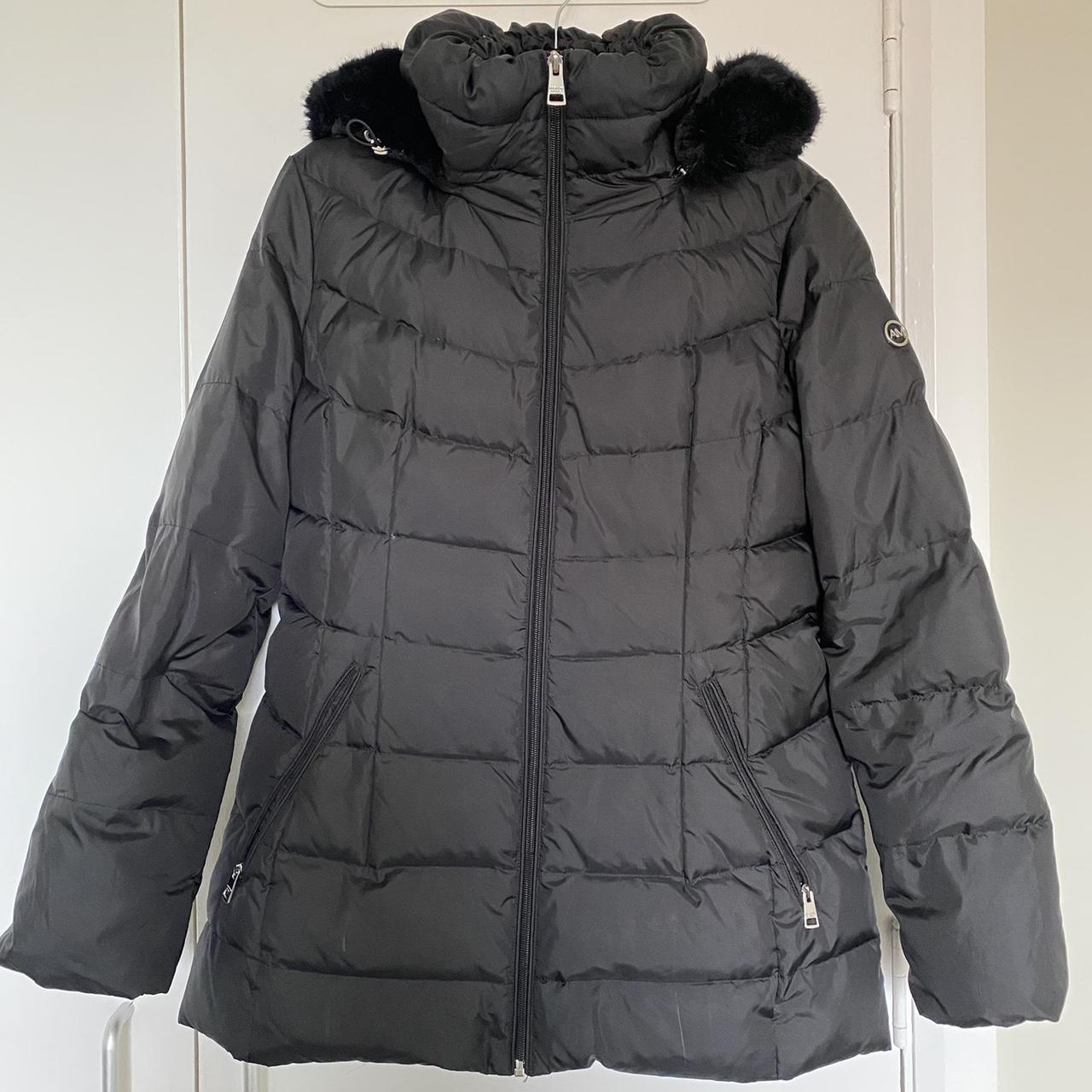 Andrew Marc Women's Black Coat | Depop