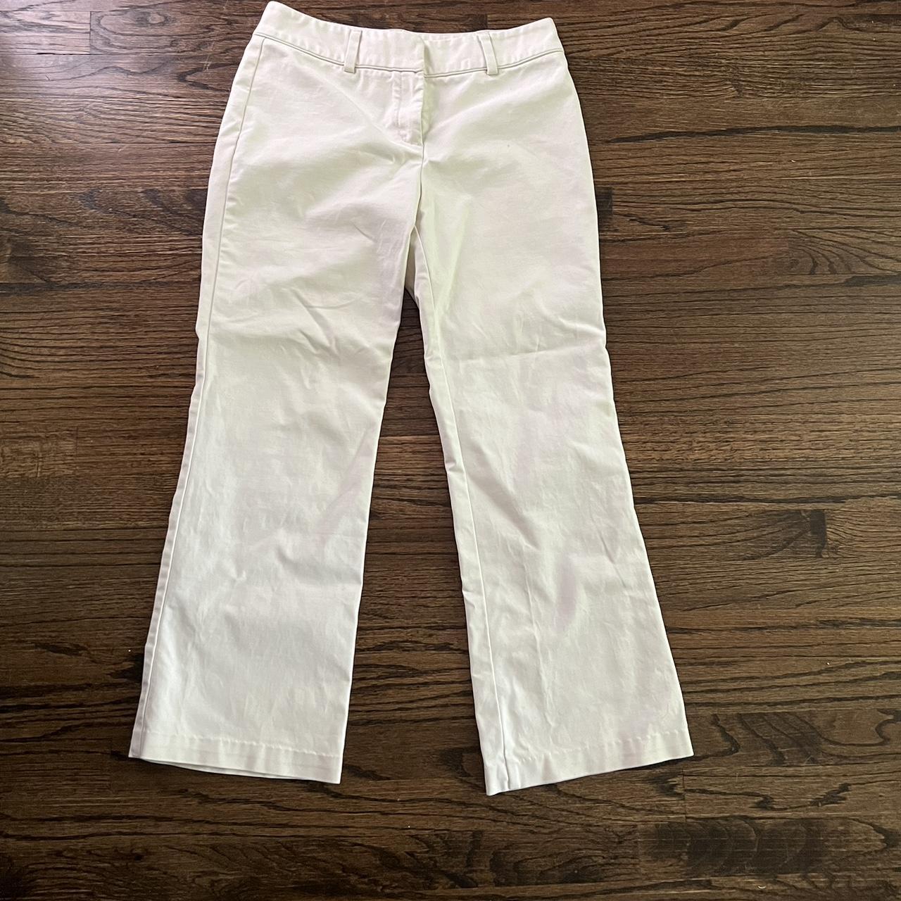 low rise flare white pants MESSAGE ME BEFORE BUYING - Depop