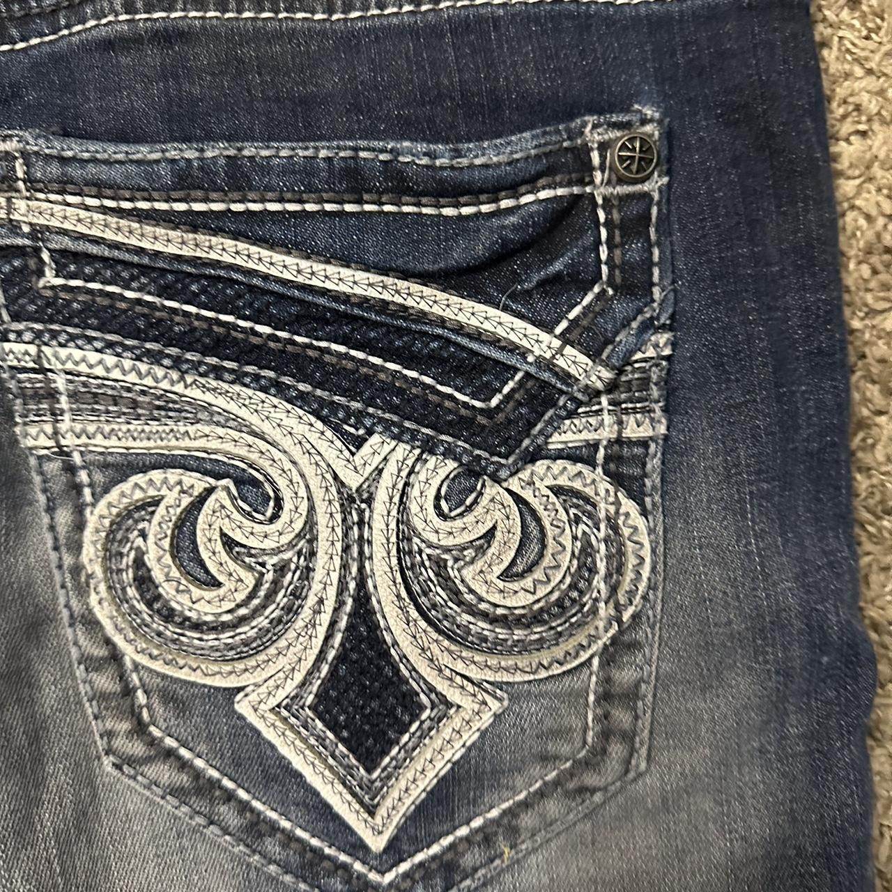 straight fit distressed affliction jeans #affliction... - Depop