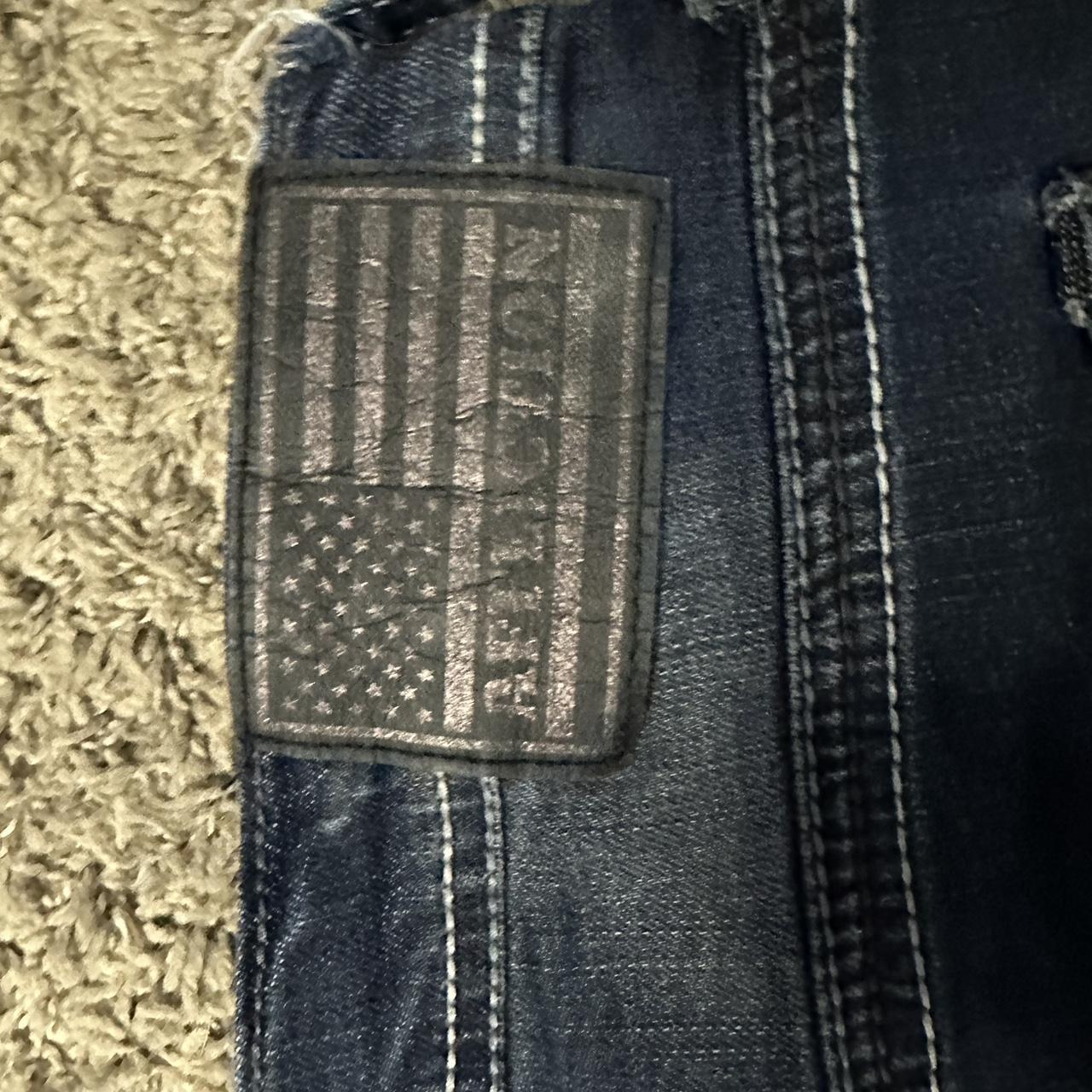 straight fit distressed affliction jeans #affliction... - Depop