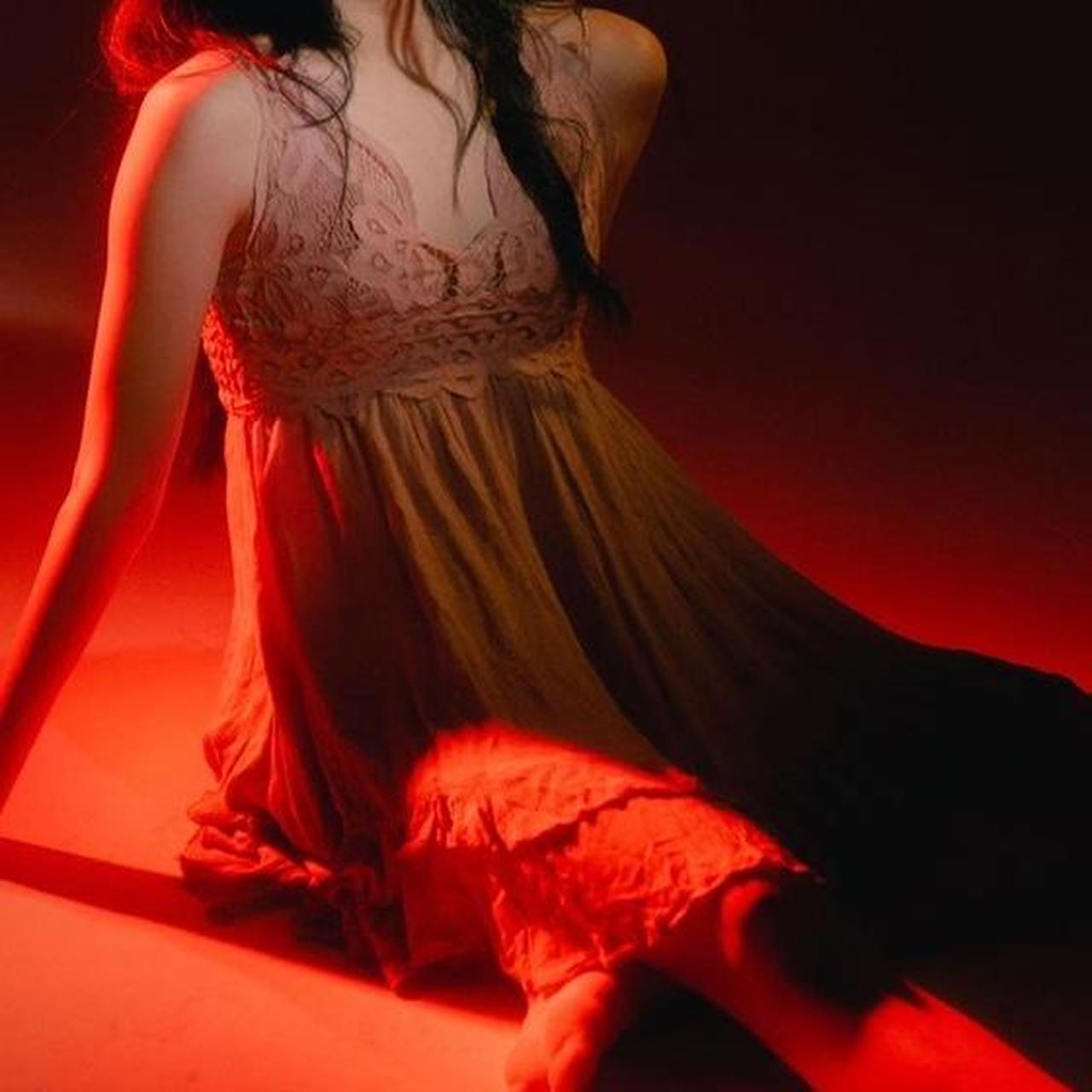 Free People Pink Mini Lace Flow Dress -only worn... - Depop