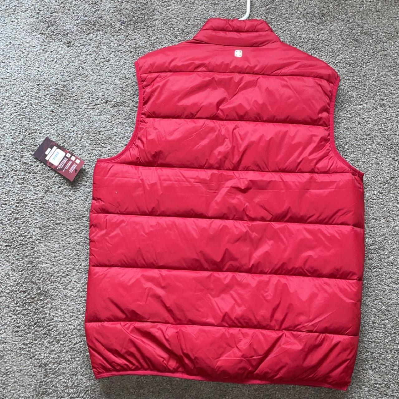 Alpine Swiss Men's Red Gilet | Depop